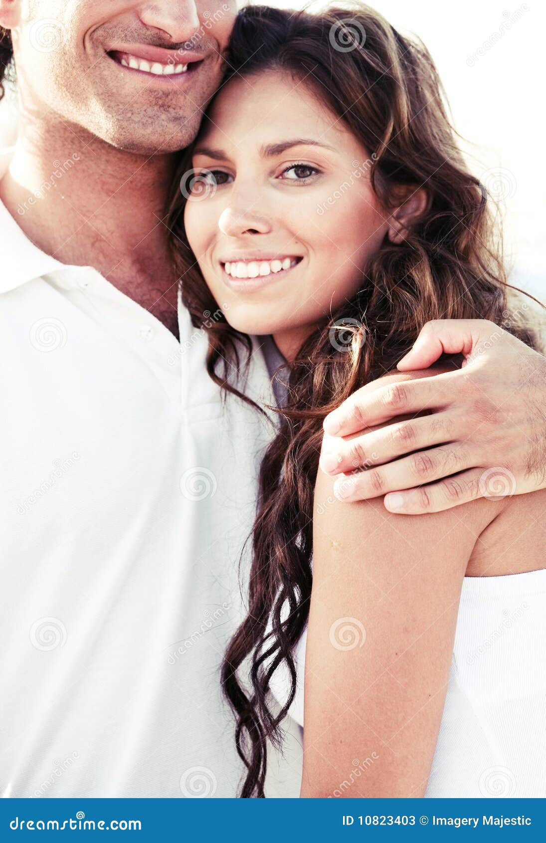 Affectionate Man Embracing Lady Stock Image - Image of gorgeous ...