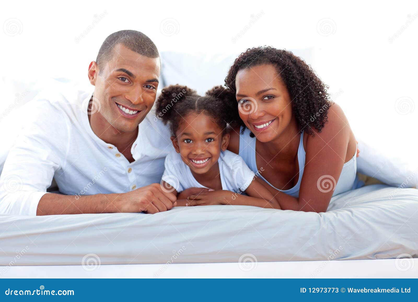 Affectionate Parents and Their Daughter Smiling Stock Image - Image of ...