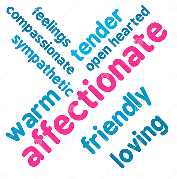Affectionate Word Cloud stock vector. Illustration of loving - 108481919