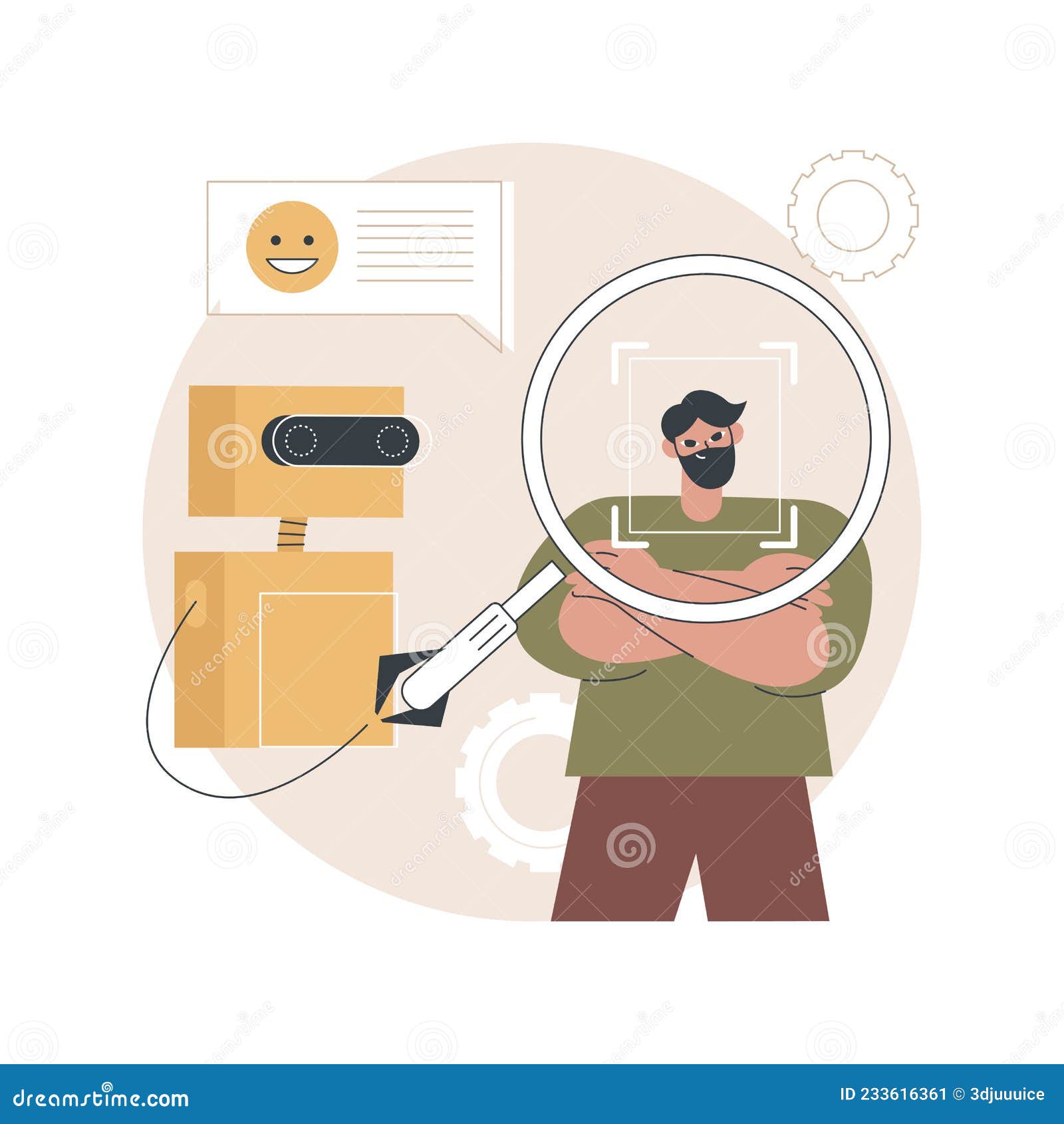 Affective Computing Abstract Concept Vector Illustration. Stock Vector ...