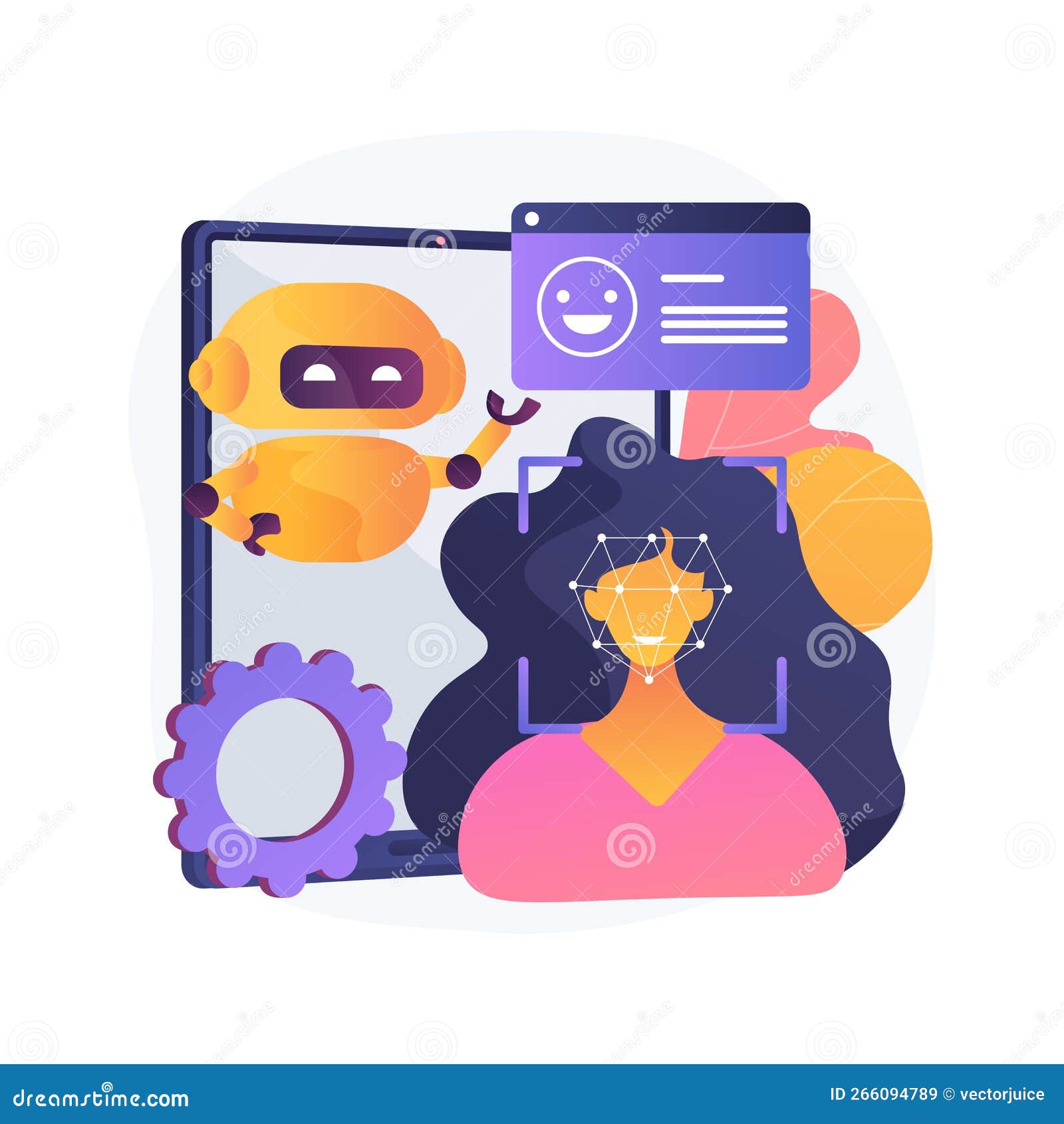 Affective Computing Abstract Concept Vector Illustration Stock Vector ...