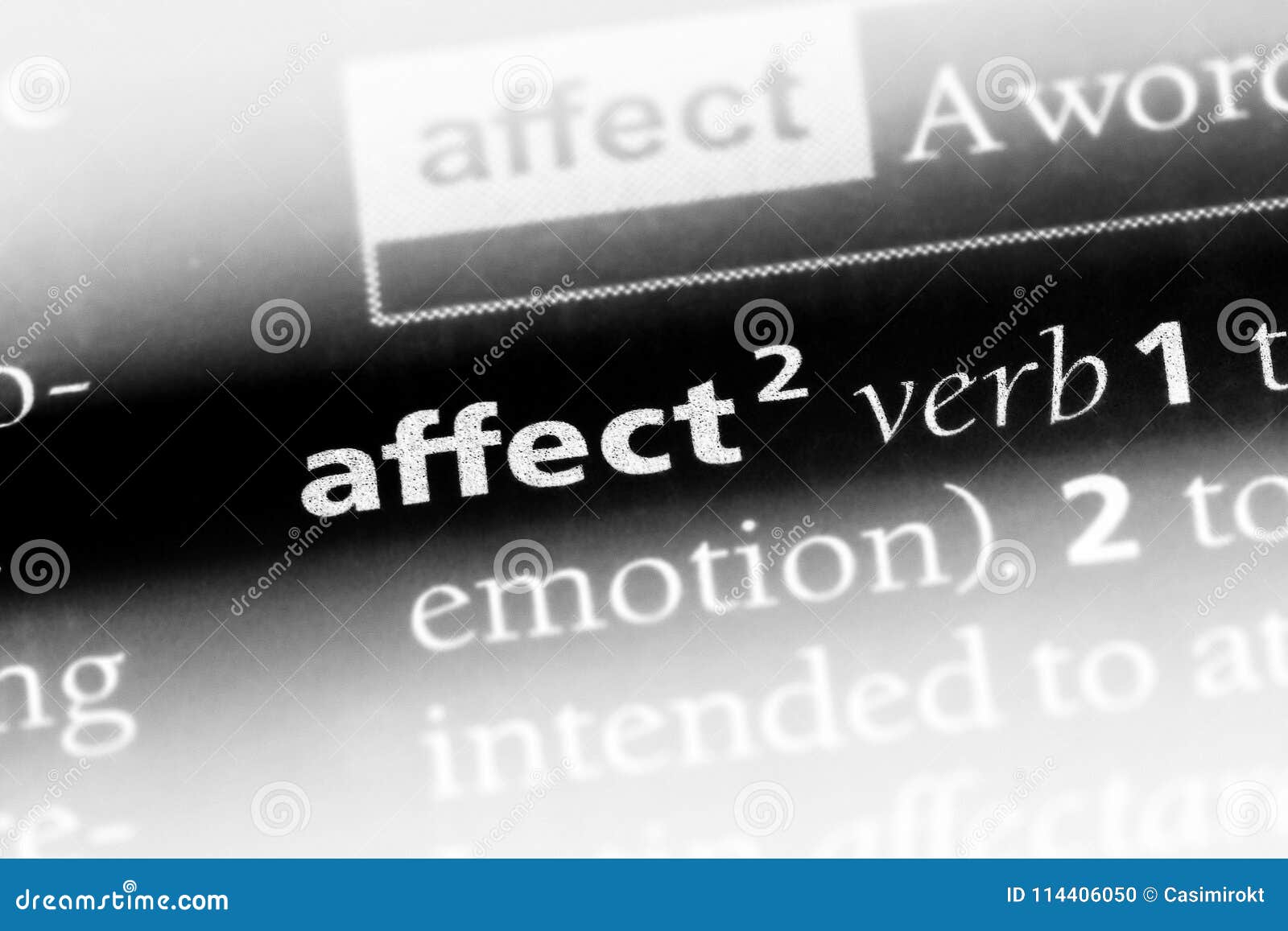 Affectverb stock photo. Image of printed, english, idea - 114406050