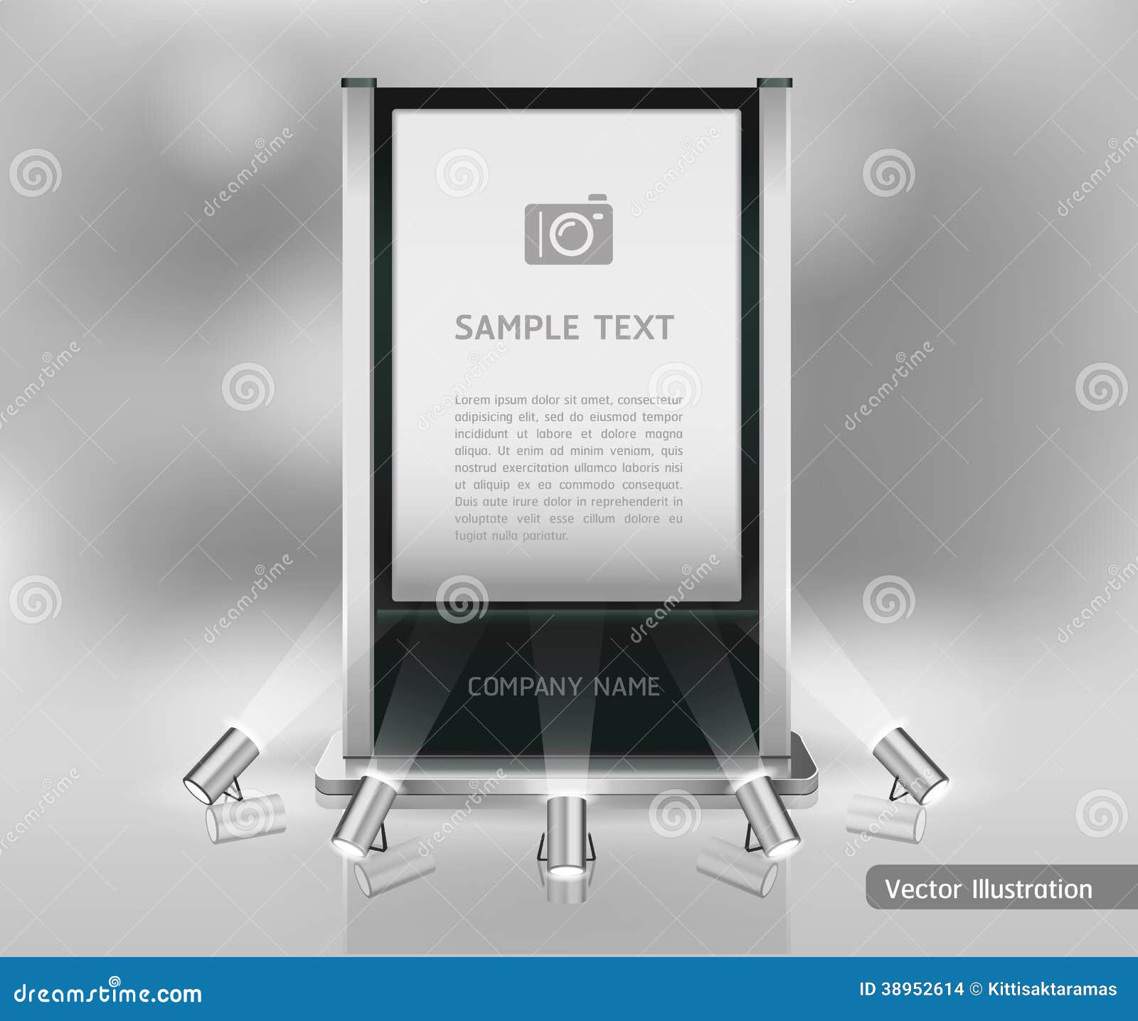 Affichage Commercial De Support D'exposition. Illustration de Vecteur ...