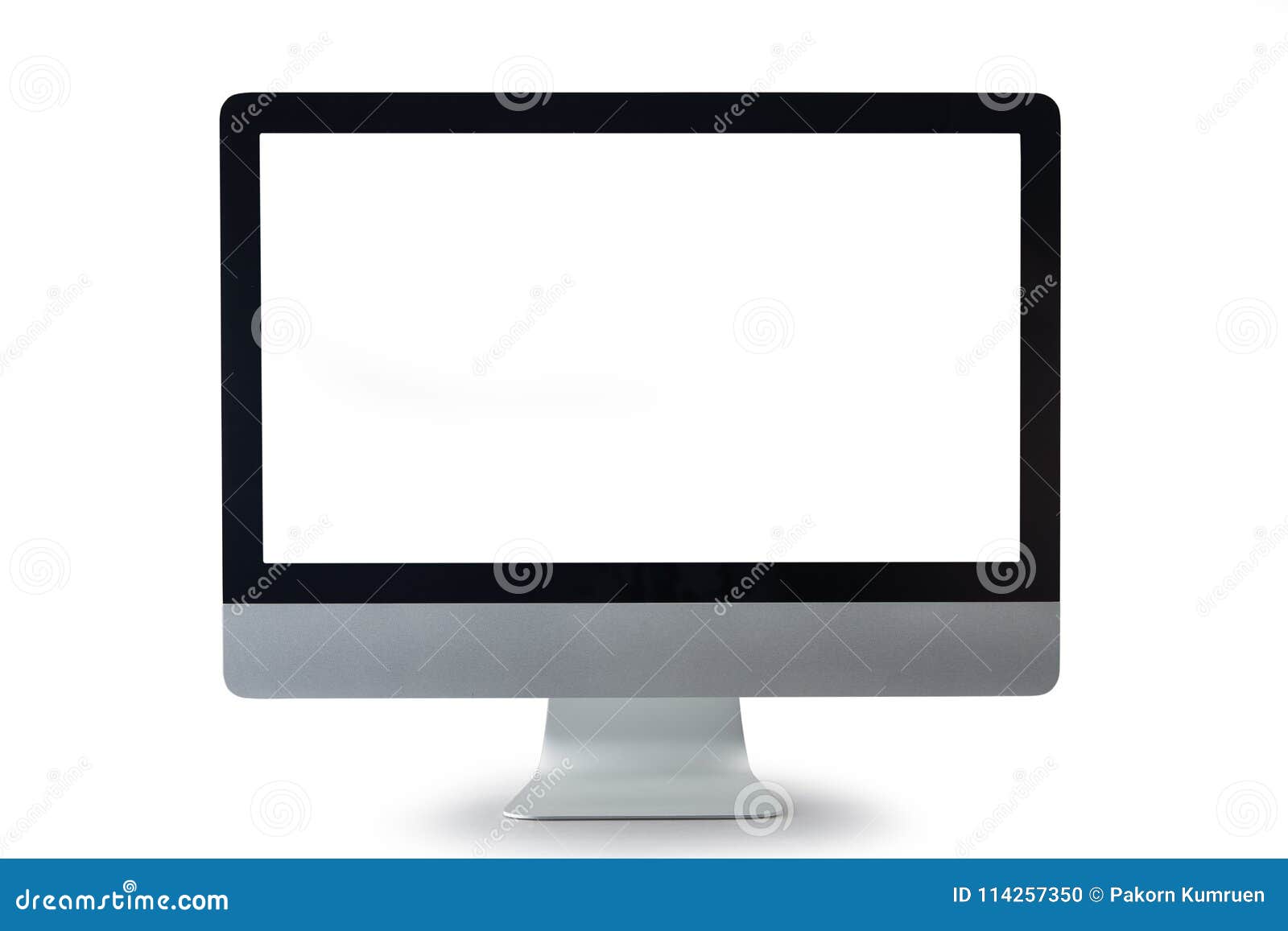 Affichage D'ordinateur De Vue De Face Photo stock - Image du noir ...