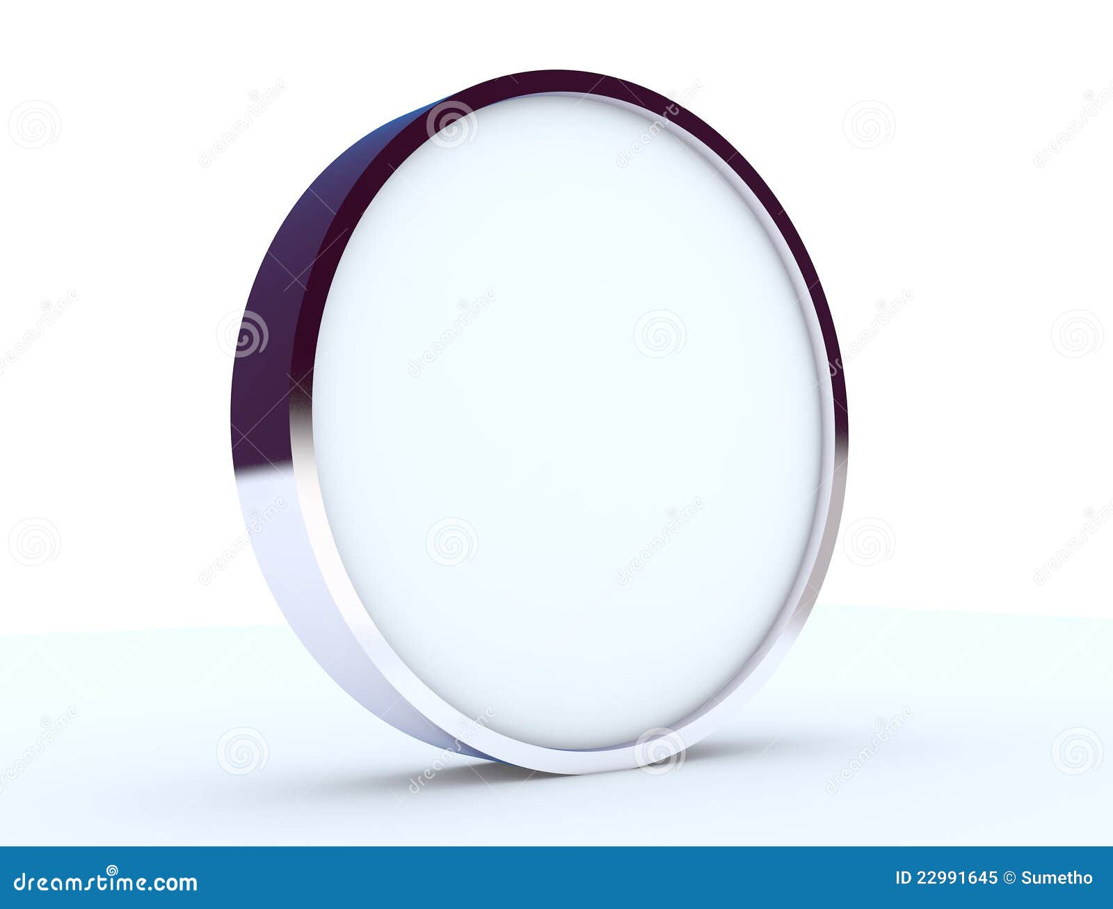 Affichage Rond En Blanc Du Cadre 3D Un Illustration Stock ...