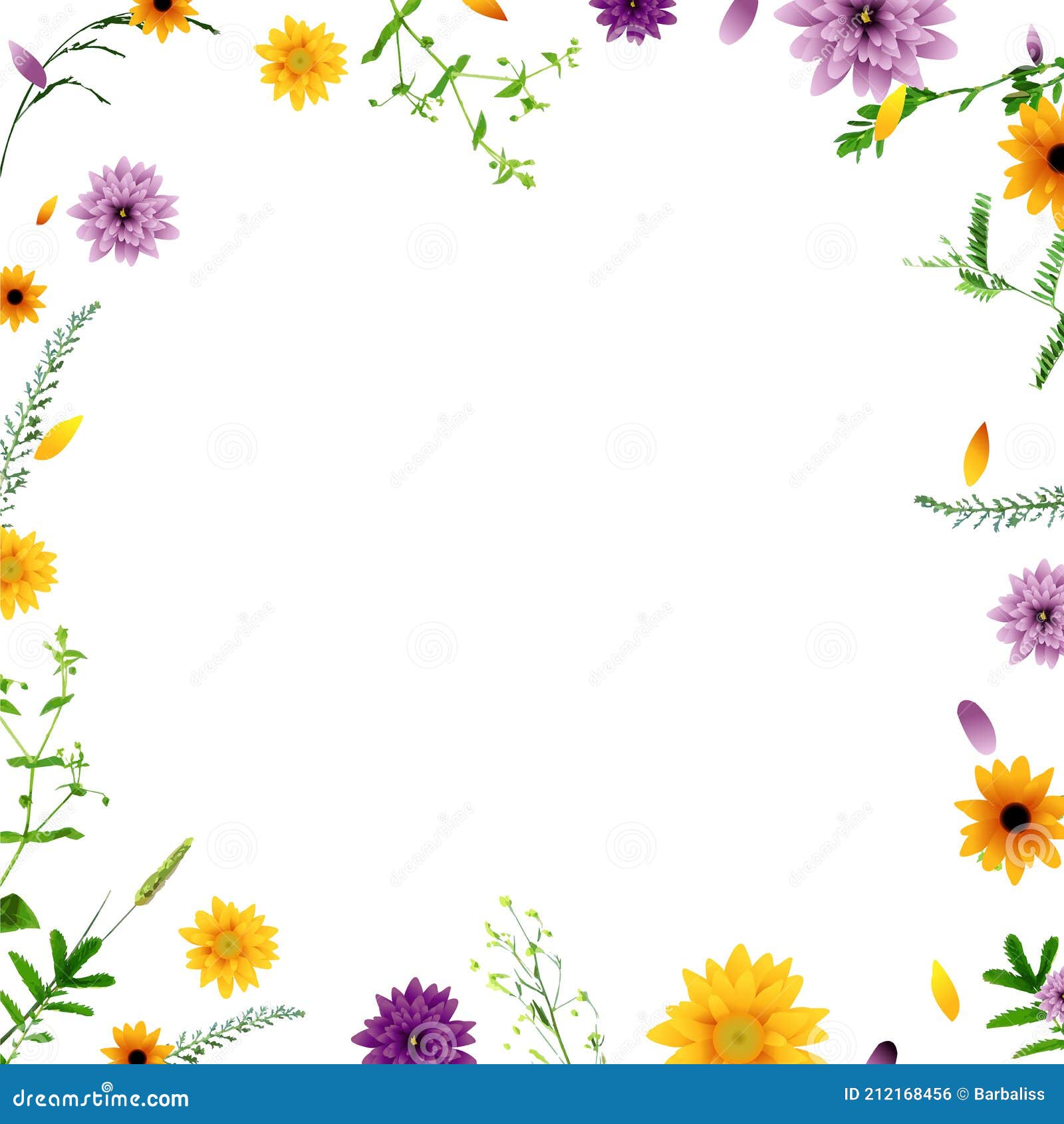 Affiche avec fleurs illustration de vecteur. Illustration of floral ...