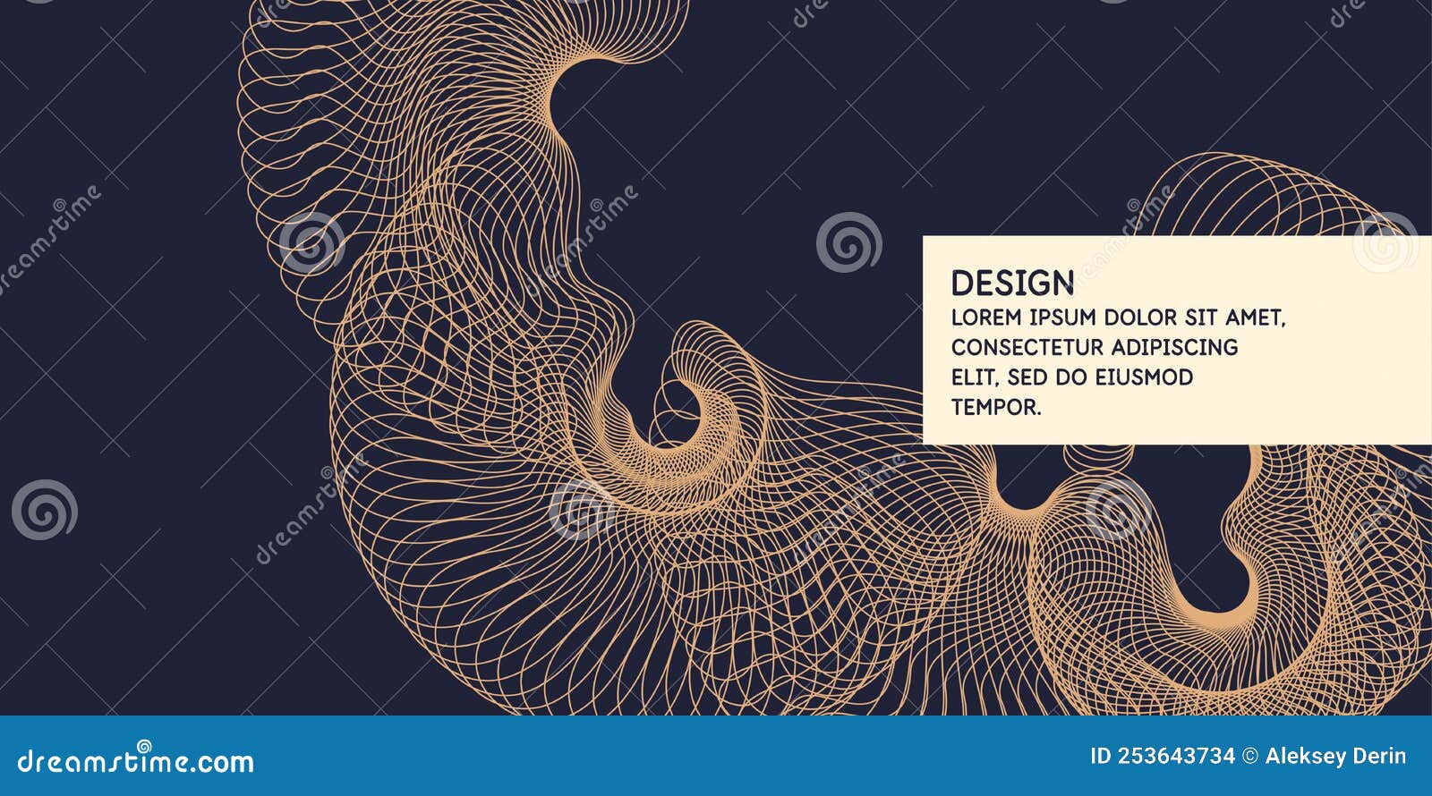 Affiche Avec Vagues Dynamiques Beige. Illustration Vectorielle ...