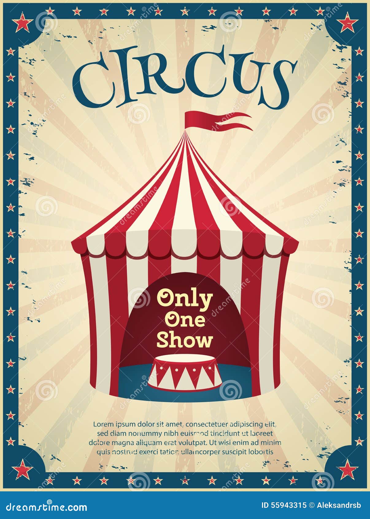Affiche De Cirque De Vintage Illustration de Vecteur - Illustration du ...