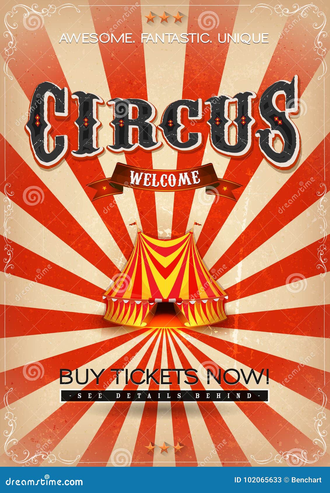 Affiche De Cirque De Vintage Illustration de Vecteur - Illustration du ...