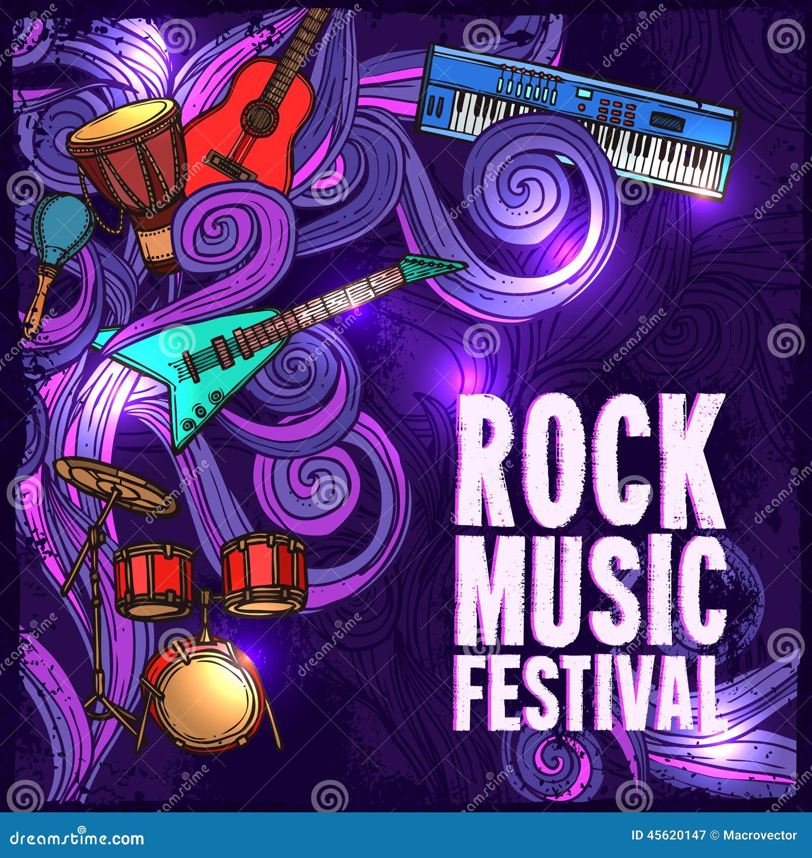 Affiche De Festival De Musique Illustration de Vecteur - Illustration ...