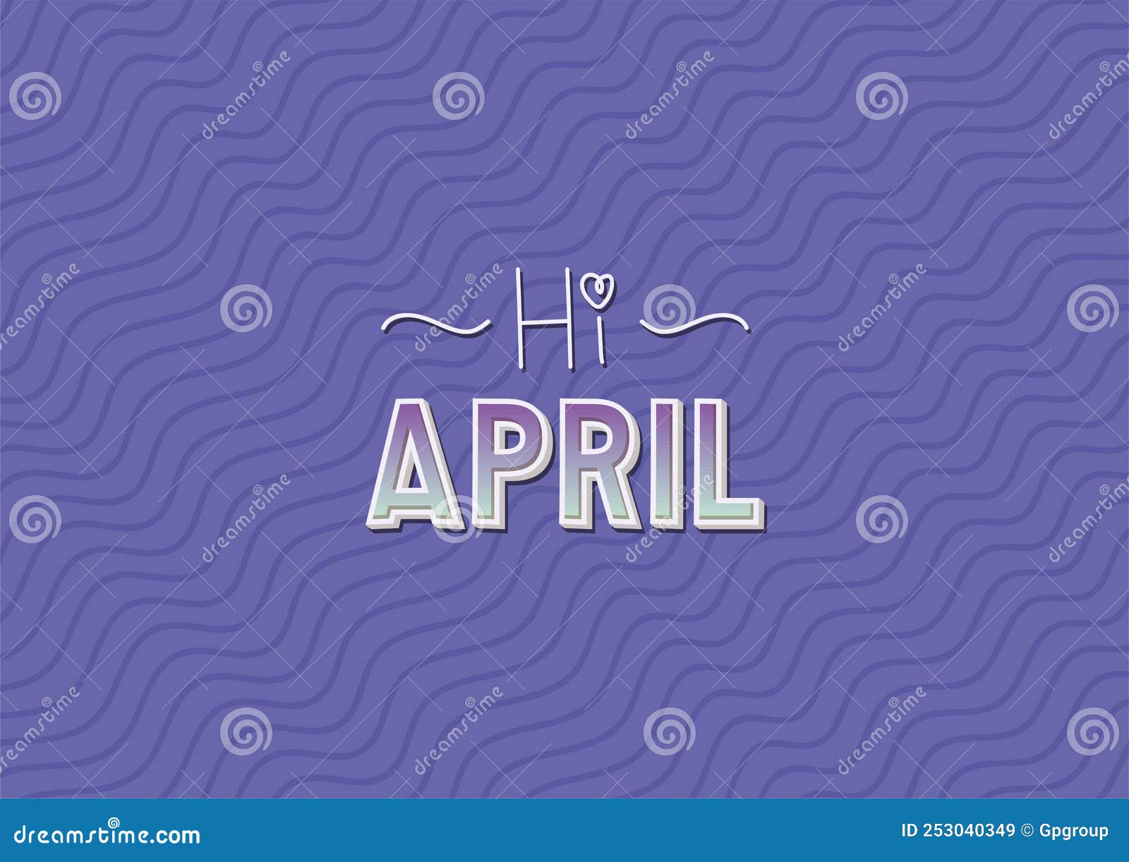 Affiche de hi april illustration de vecteur. Illustration du décoratif ...