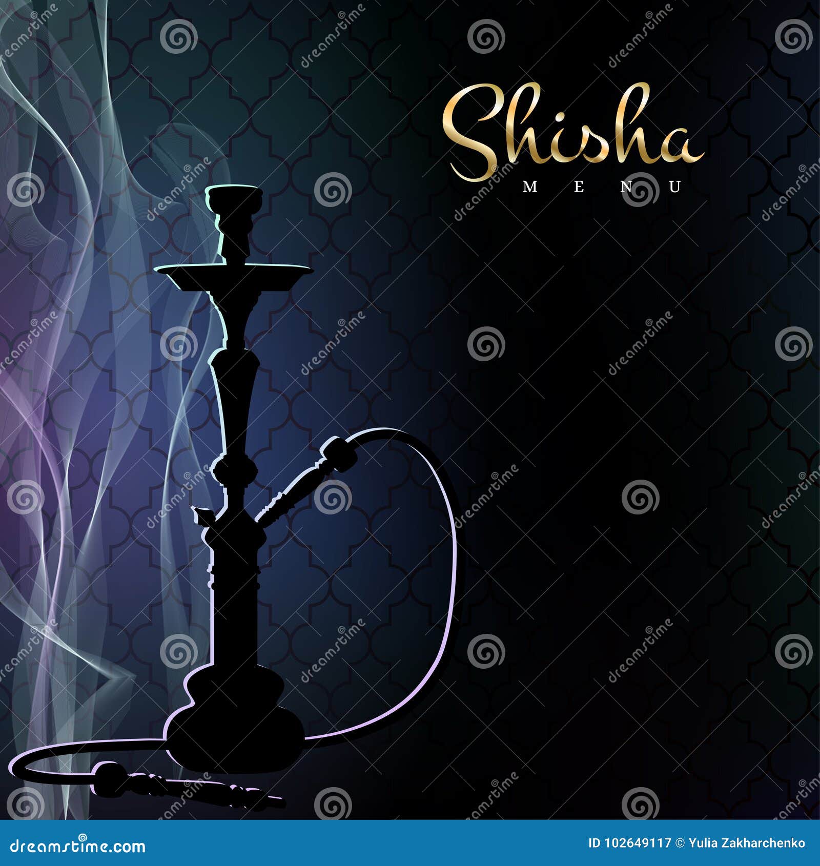 Affiche de menu de Shisha illustration de vecteur. Illustration of ...
