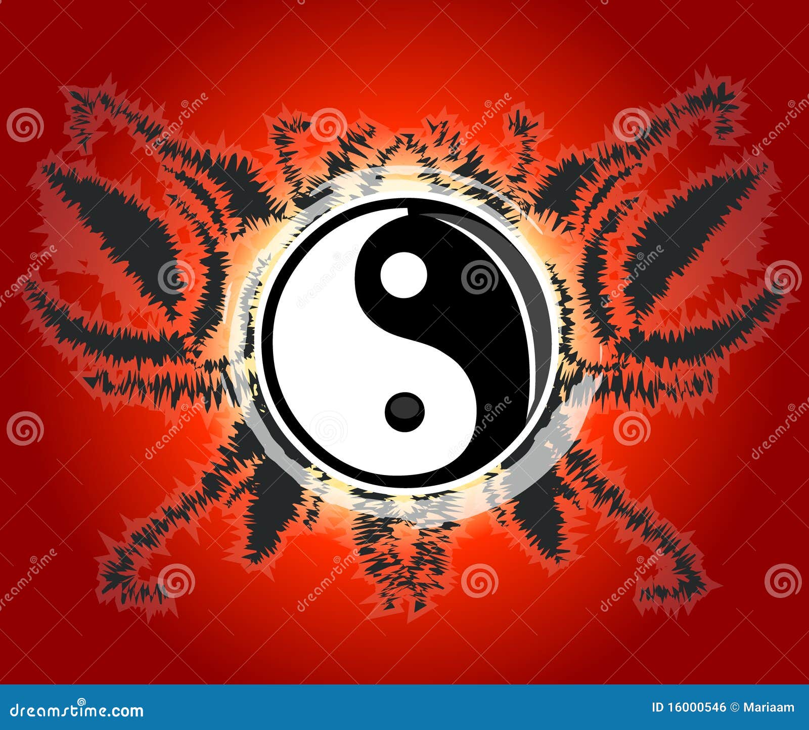 Affiche de Yin yang illustration de vecteur. Illustration du symbole ...