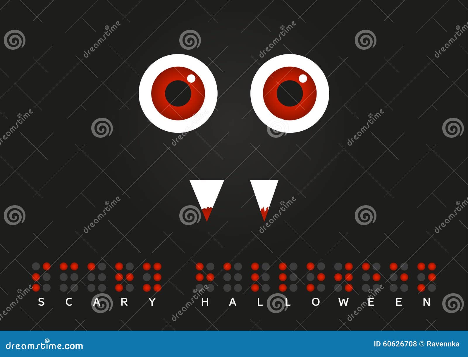 Affiche Effrayante De Halloween Avec Le Texte De Braille Illustration ...