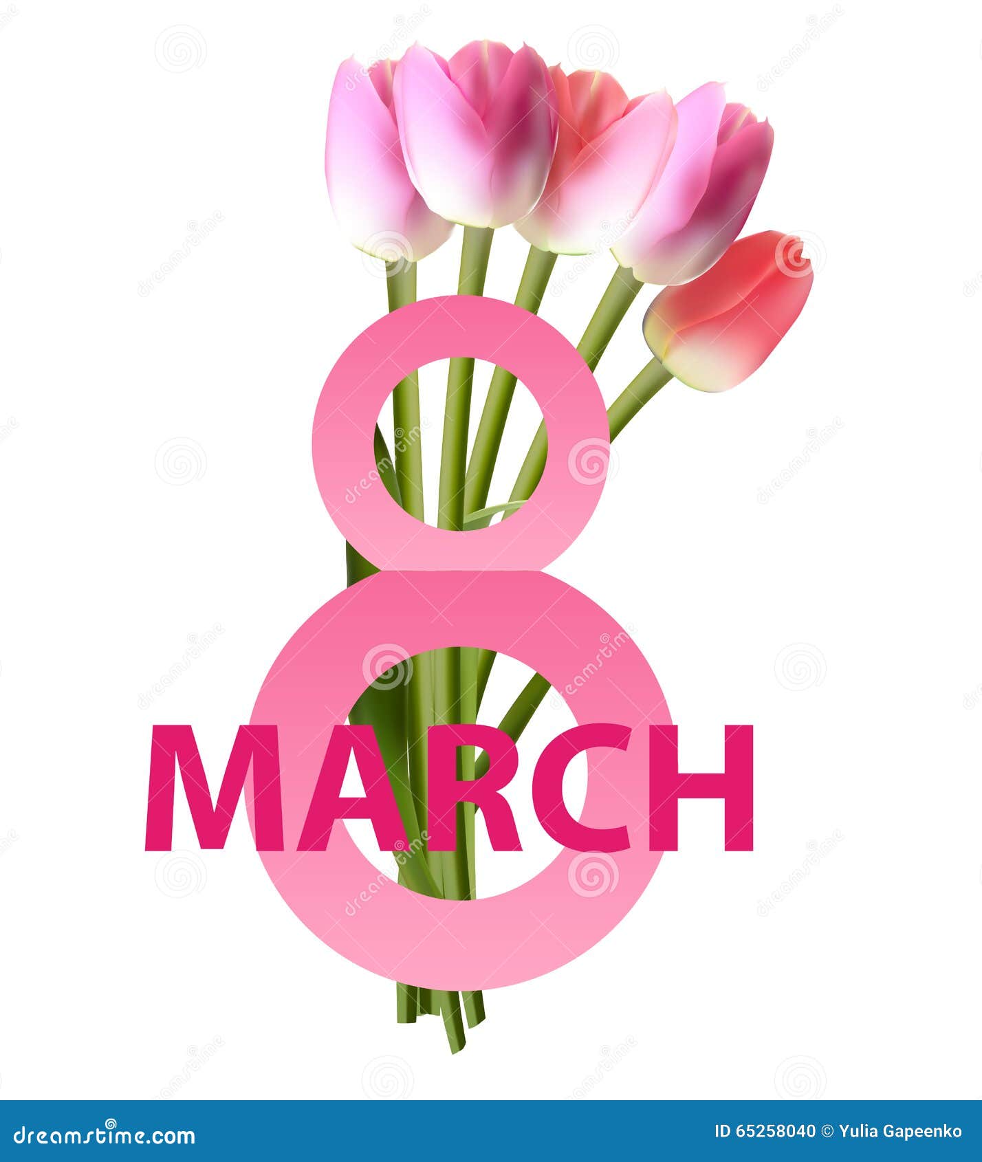 Affiche Illustration De Vecteur De Carte Du 8 Mars Illustration de ...