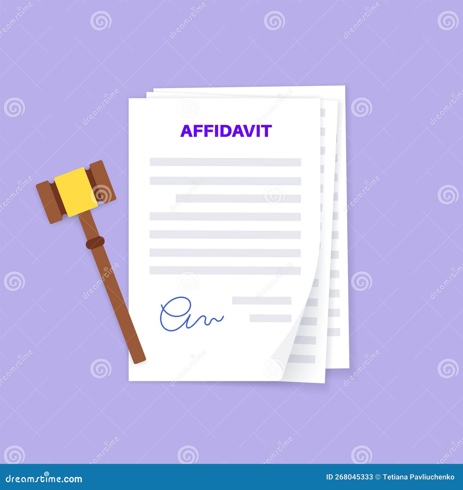 Affidavit Statement Document Stock Illustration - Illustration of ...