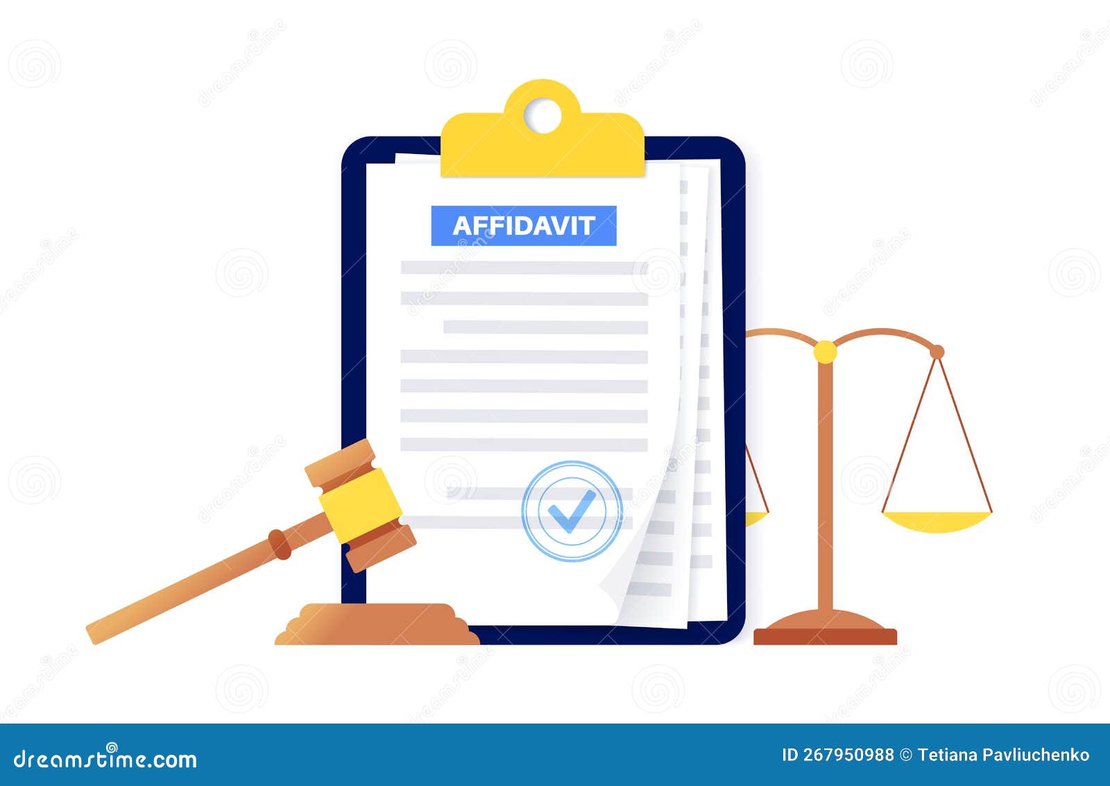 Affidavit Statement Document Stock Vector - Illustration of justice ...