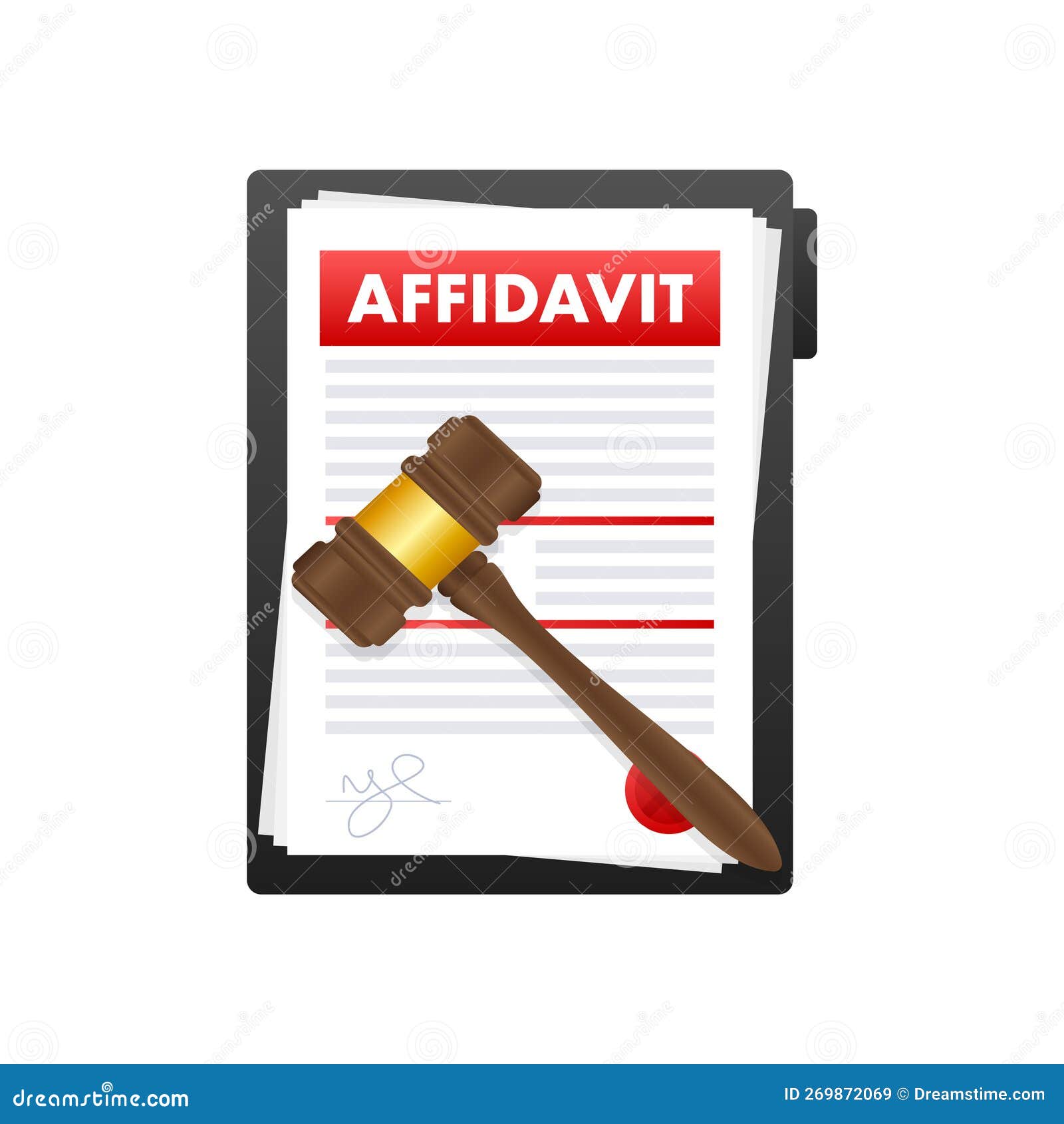 AFFIDAVIT Writing Vector Design On A Pink Background | CartoonDealer ...