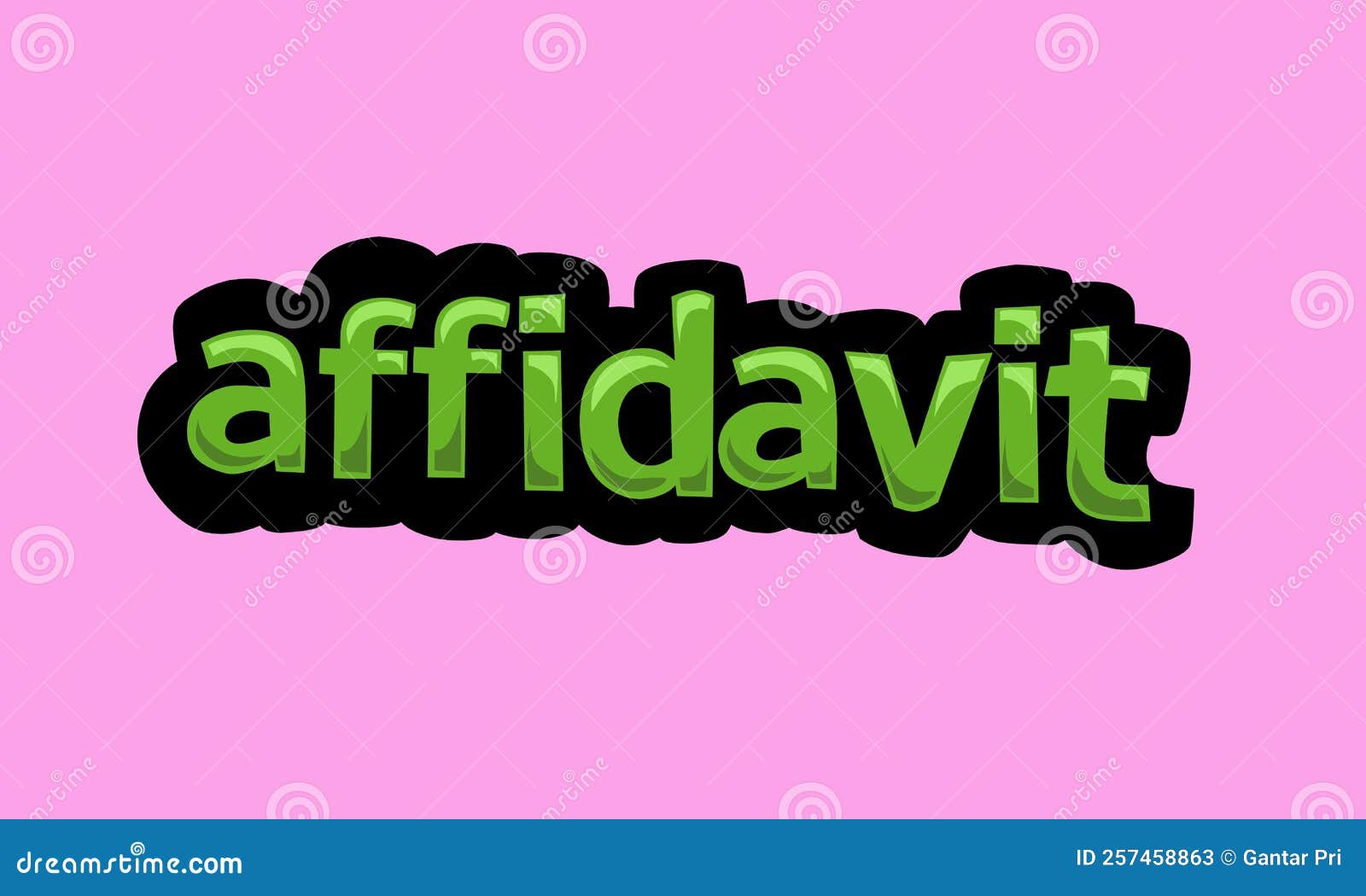 AFFIDAVIT Writing Vector Design on a Pink Background Stock Vector ...