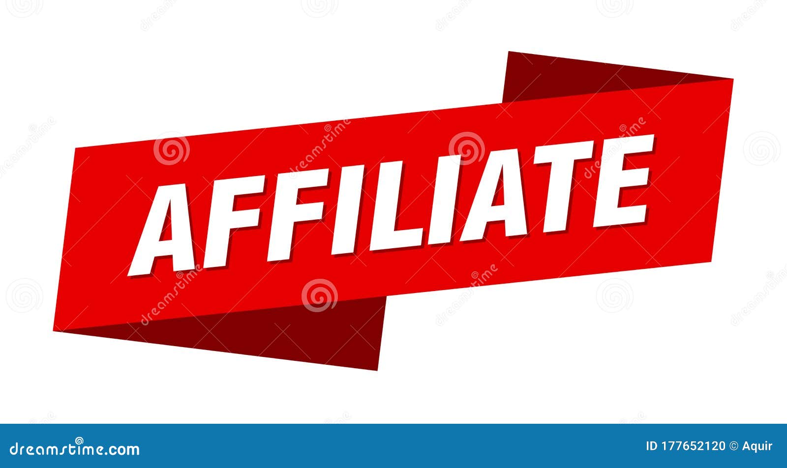 Affiliate Banner Template. Affiliate Ribbon Label Stock Vector ...