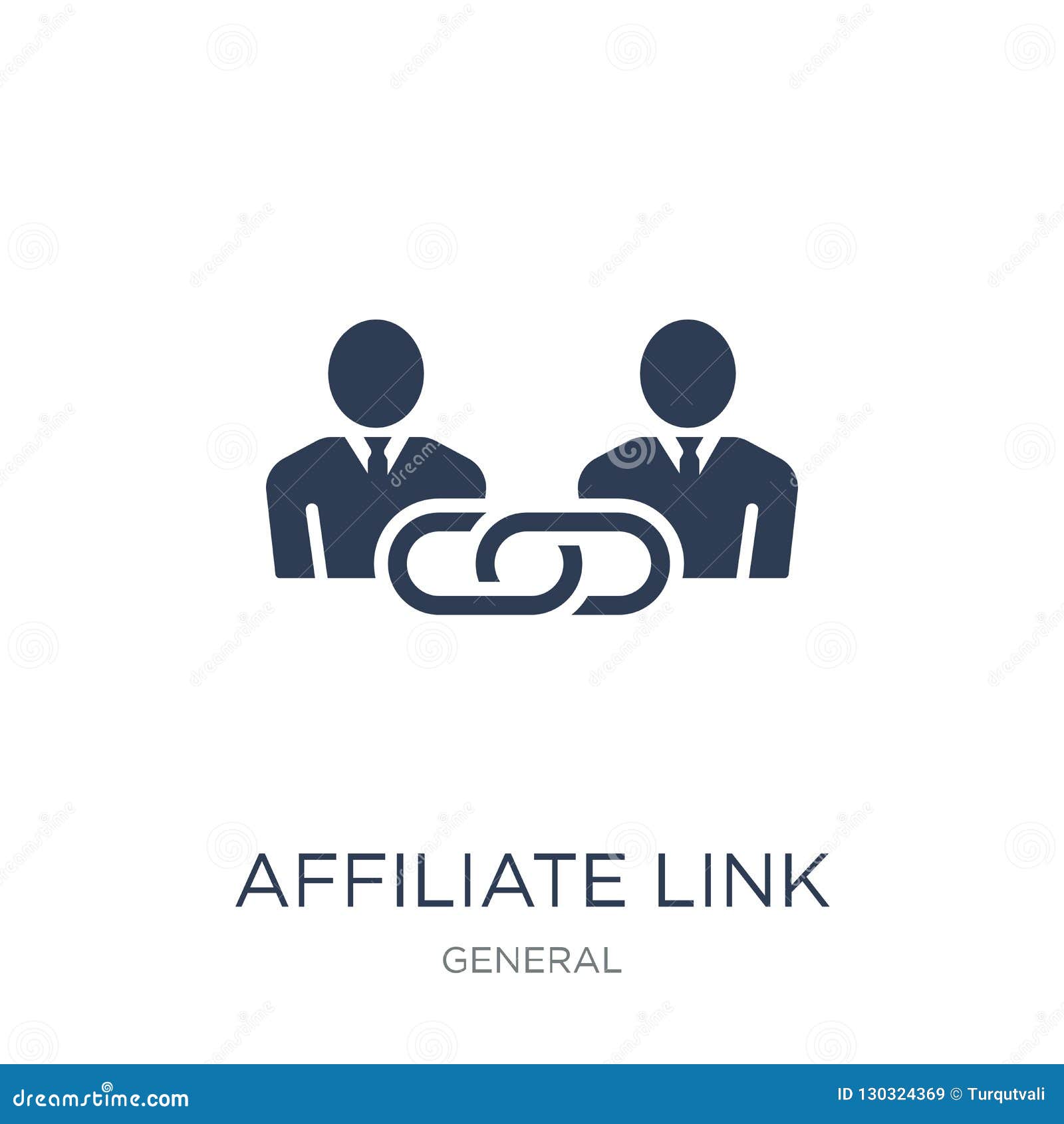 Affiliate Link Icon. Trendy Flat Vector Affiliate Link Icon on W Stock ...