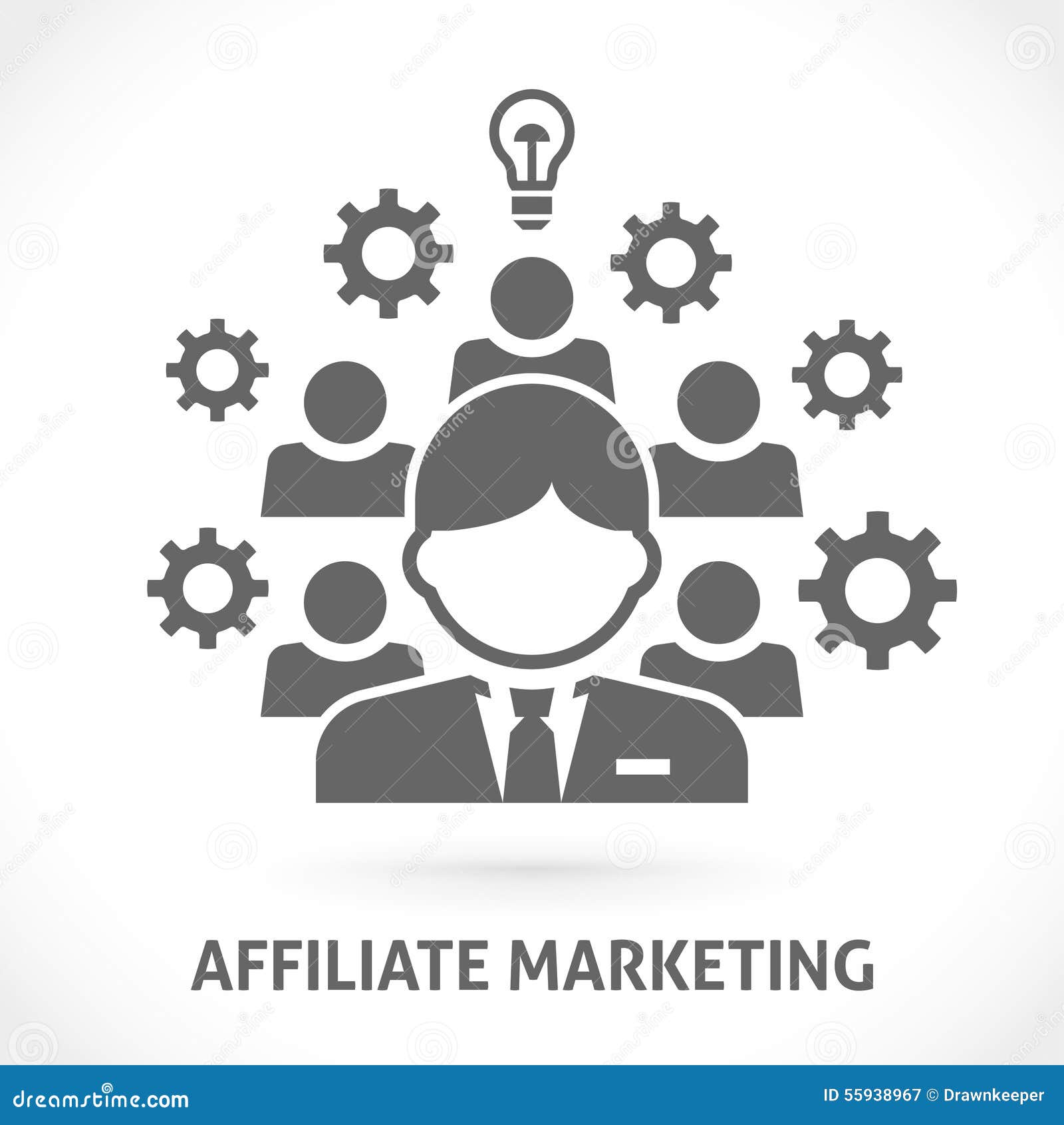 Affiliate Network Marketing Vector Illustration Stock Vector ...