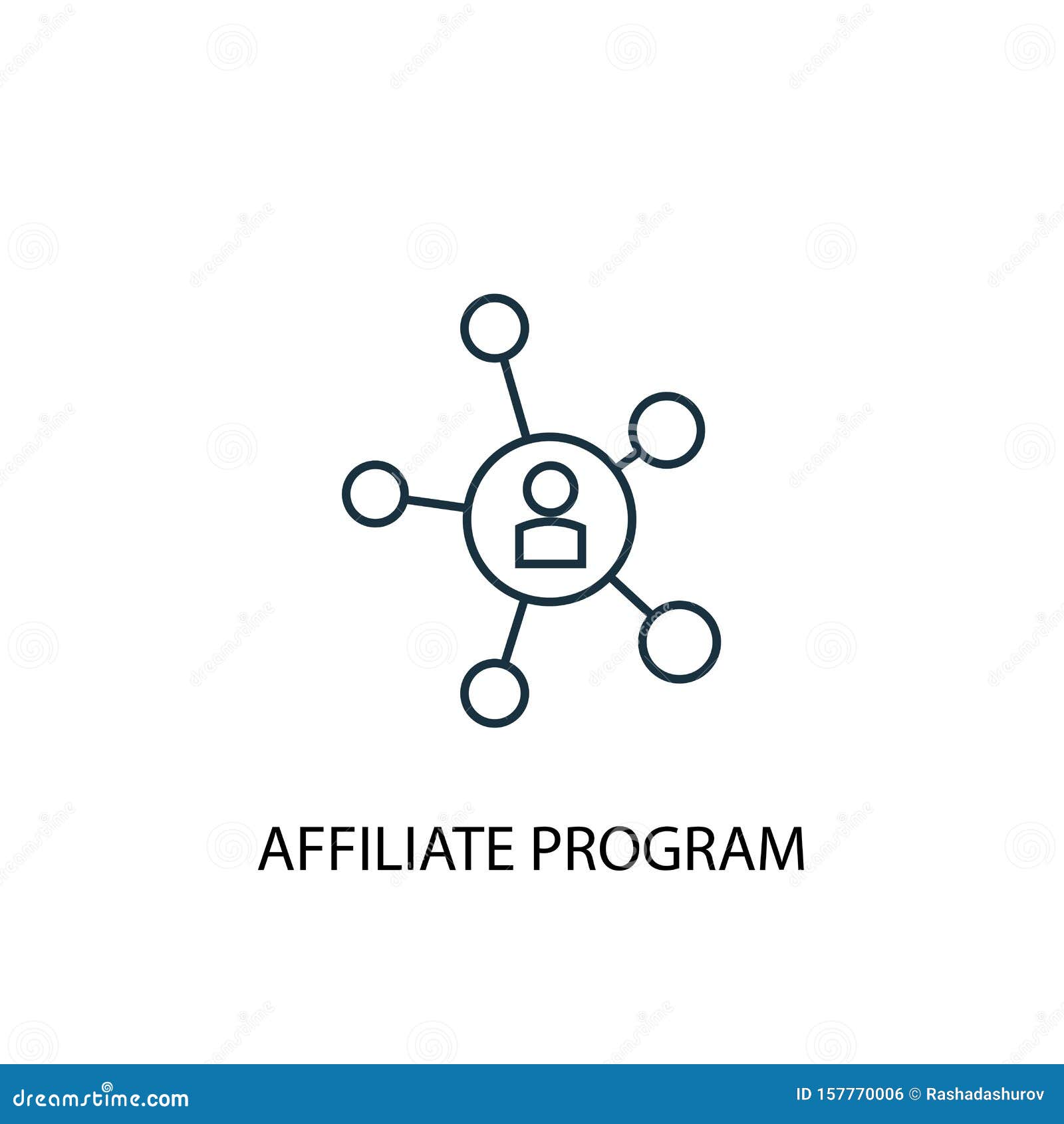 Affiliate Program Concept Line Icon Stock Vector - Illustration of ...