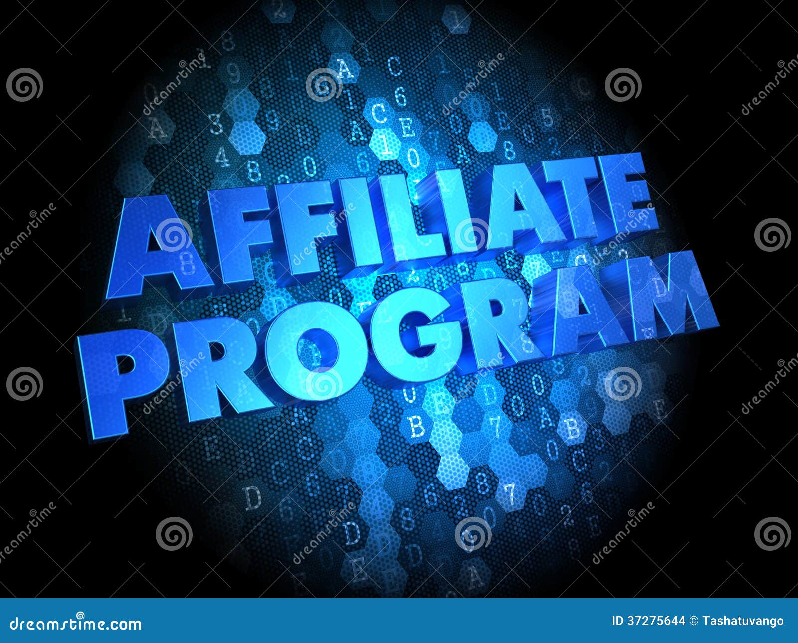 Affiliate Program on Digital Background. Stock Photo - Image of ...