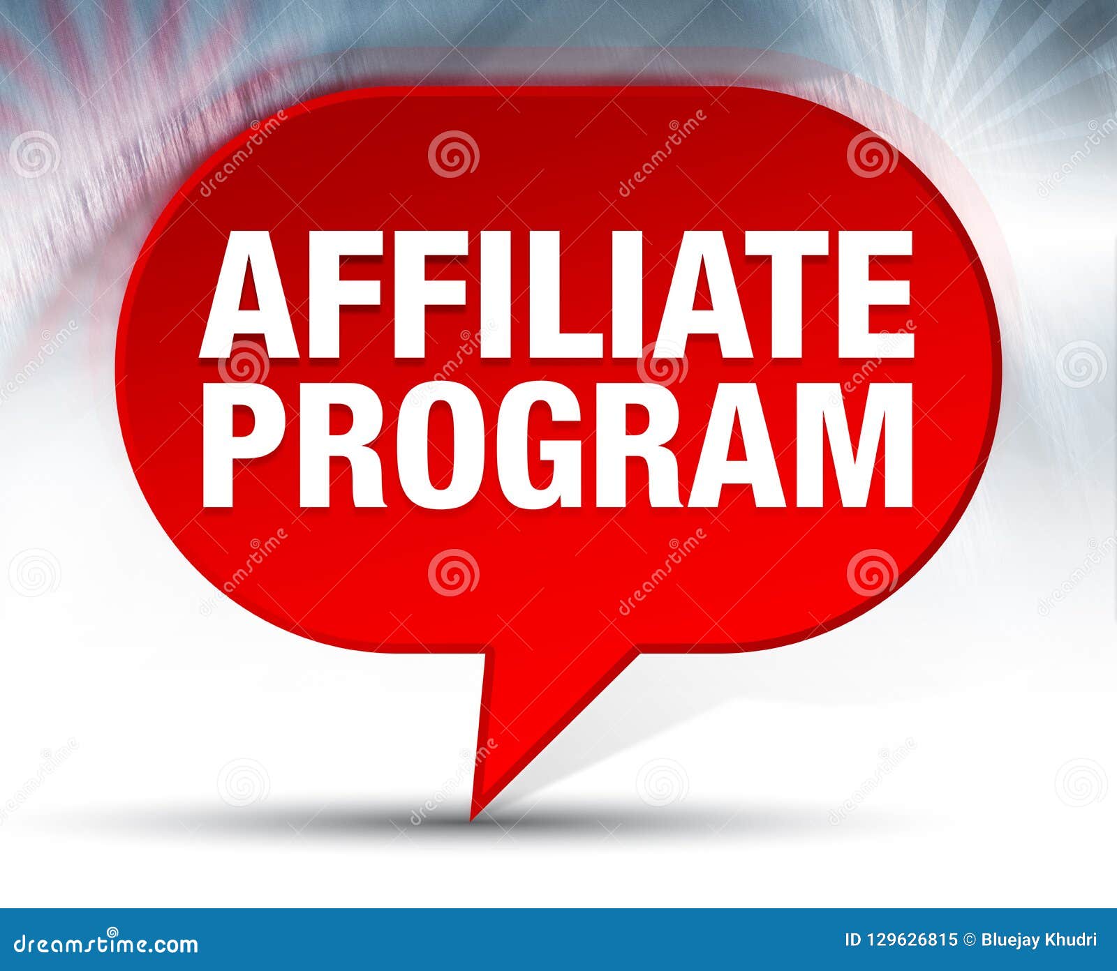 Affiliate Program Red Bubble Background Stock Illustration ...