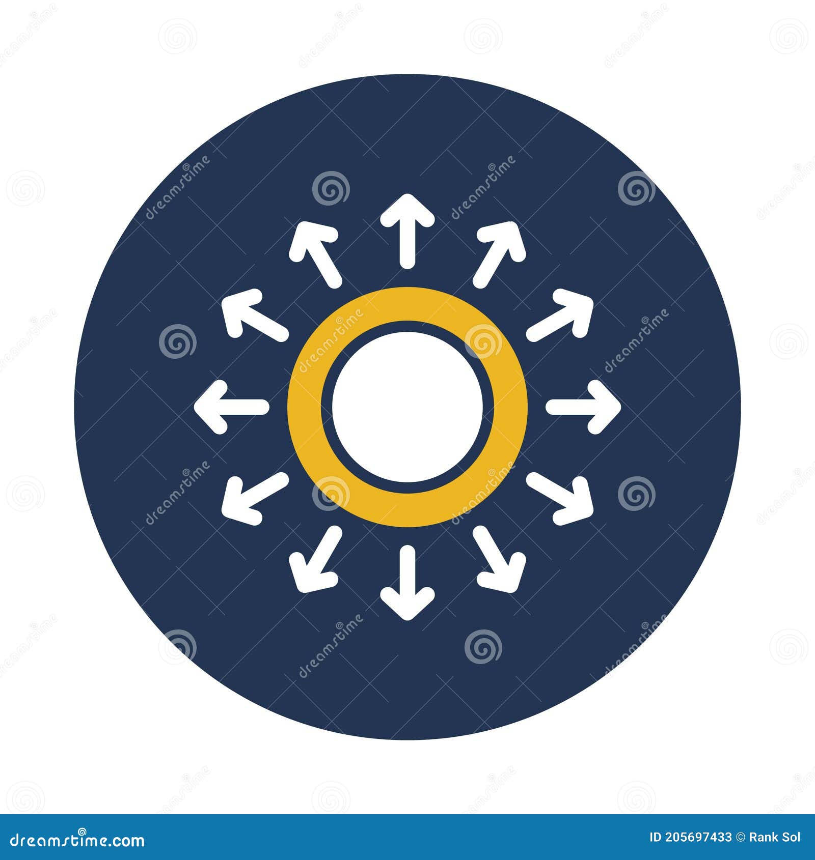 Centralized Vector Line Logo Art Icon Mark. Centralized Outline Drawing ...