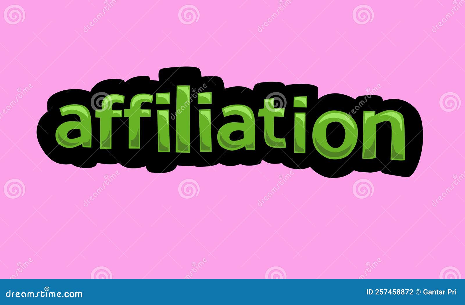 AFFILIATION Writing Vector Design on a Pink Background Stock Vector ...