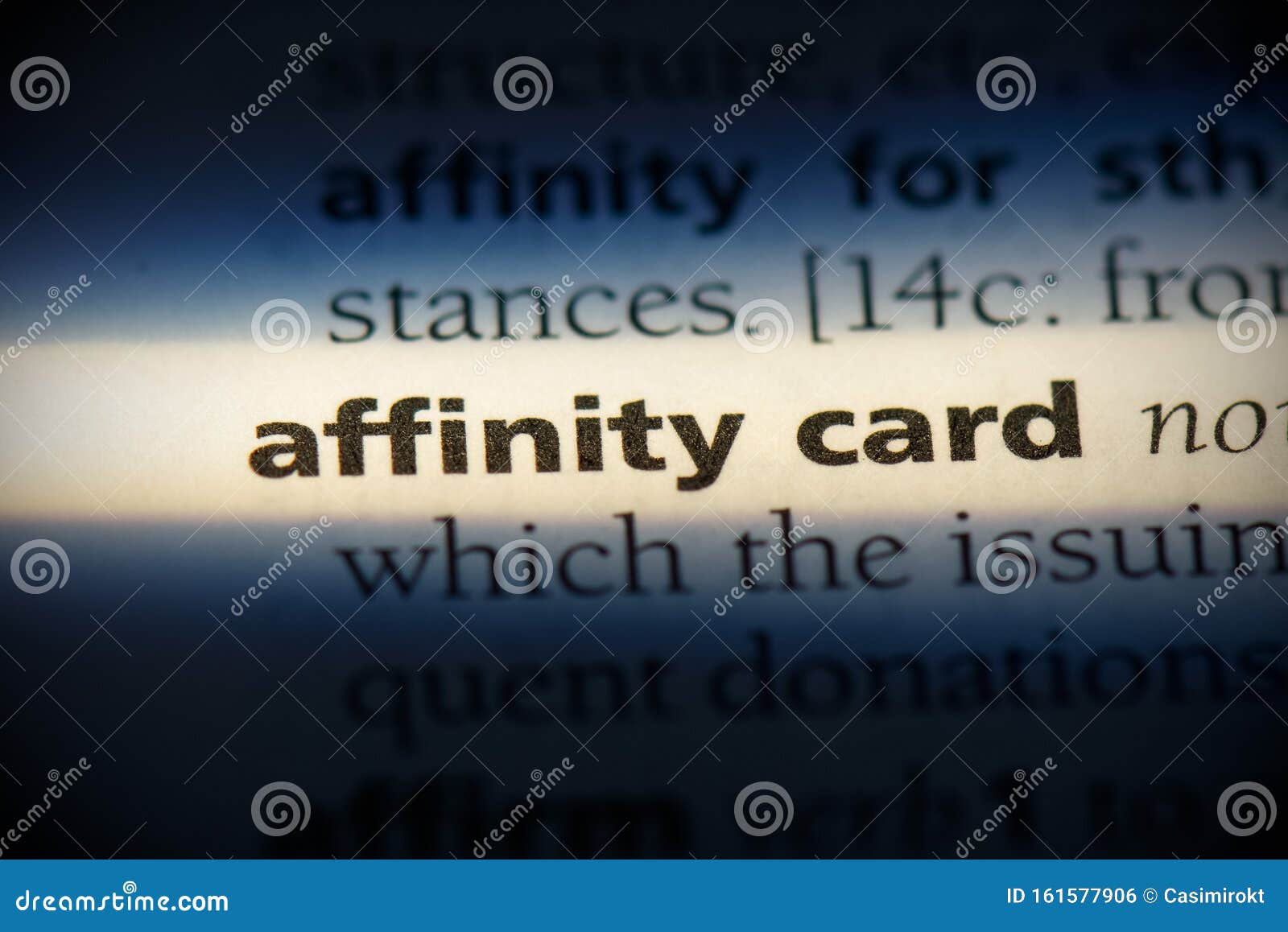 Affinity card stock photo. Image of info, vocabulary - 161577906