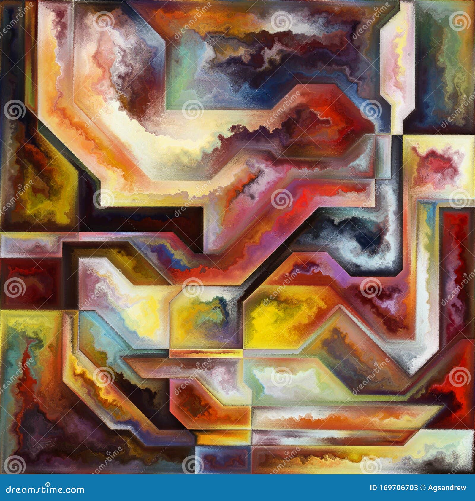 Shape Division in Art stock illustration. Illustration of flow - 169706703