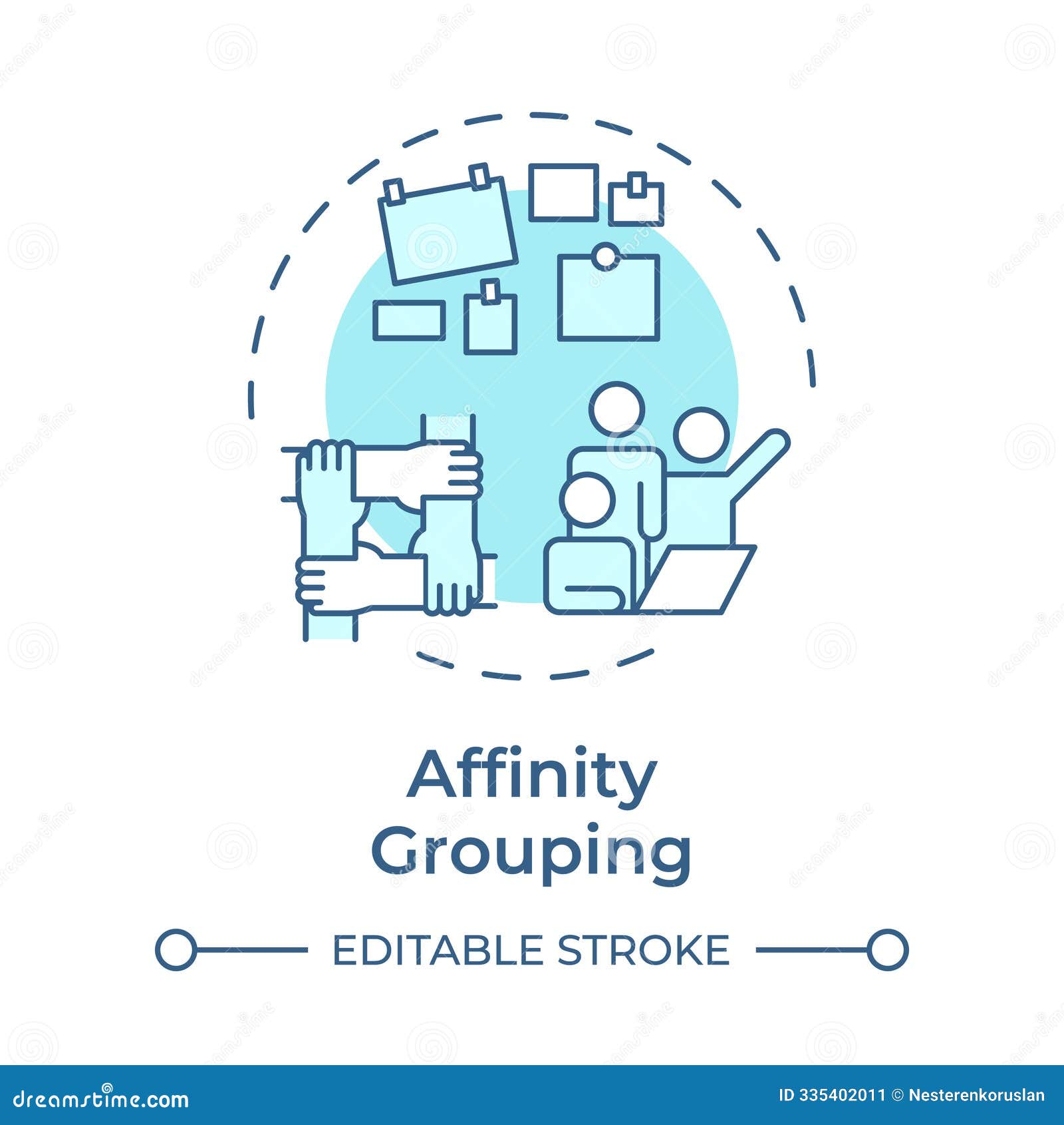 Affinity Grouping Concept Icon Stock Illustration - Illustration of ...