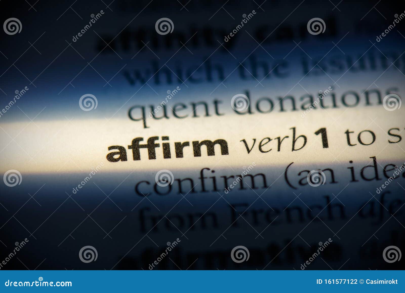 Affirm stock photo. Image of macro, language, education - 161577122