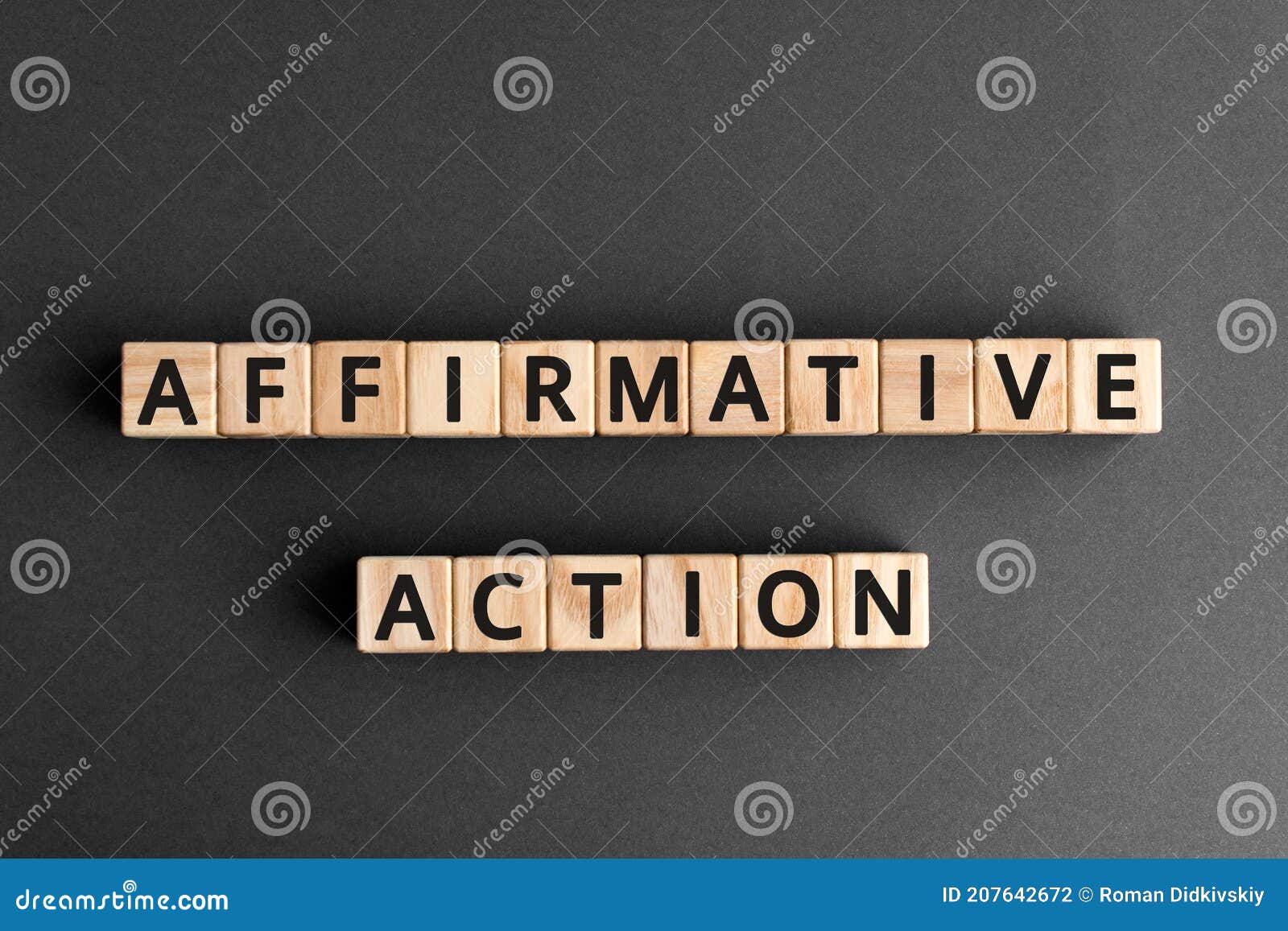 Affirmative Action- Phrase Words from Wooden Blocks with Letters Stock ...