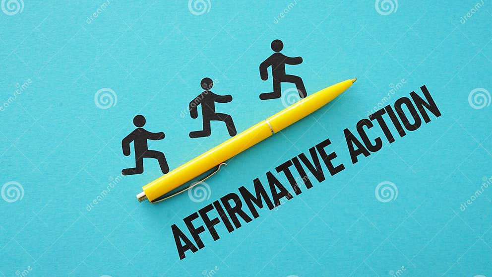 Affirmative Action is Shown Using the Text Stock Photo - Image of ...