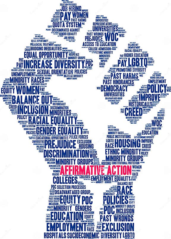Affirmative Action Word Cloud Stock Vector - Illustration of diversity ...