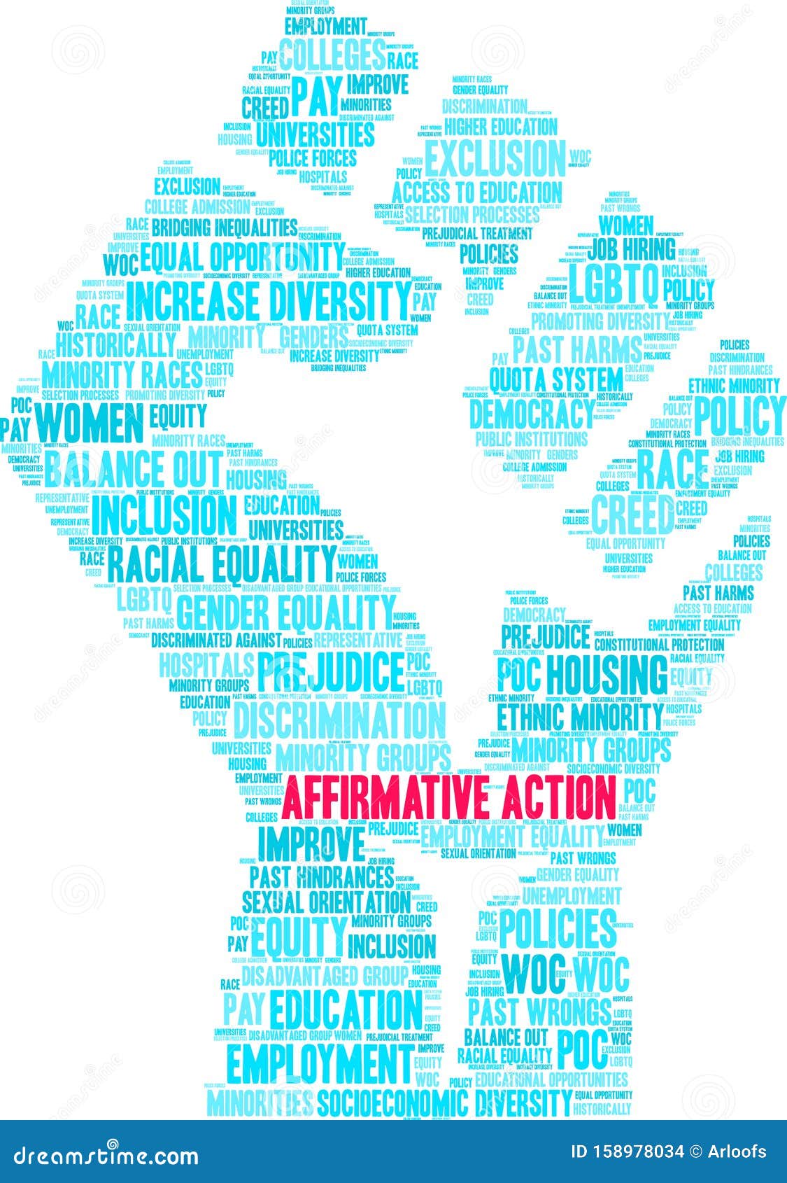 Affirmative Action Word Cloud Stock Vector - Illustration of education ...