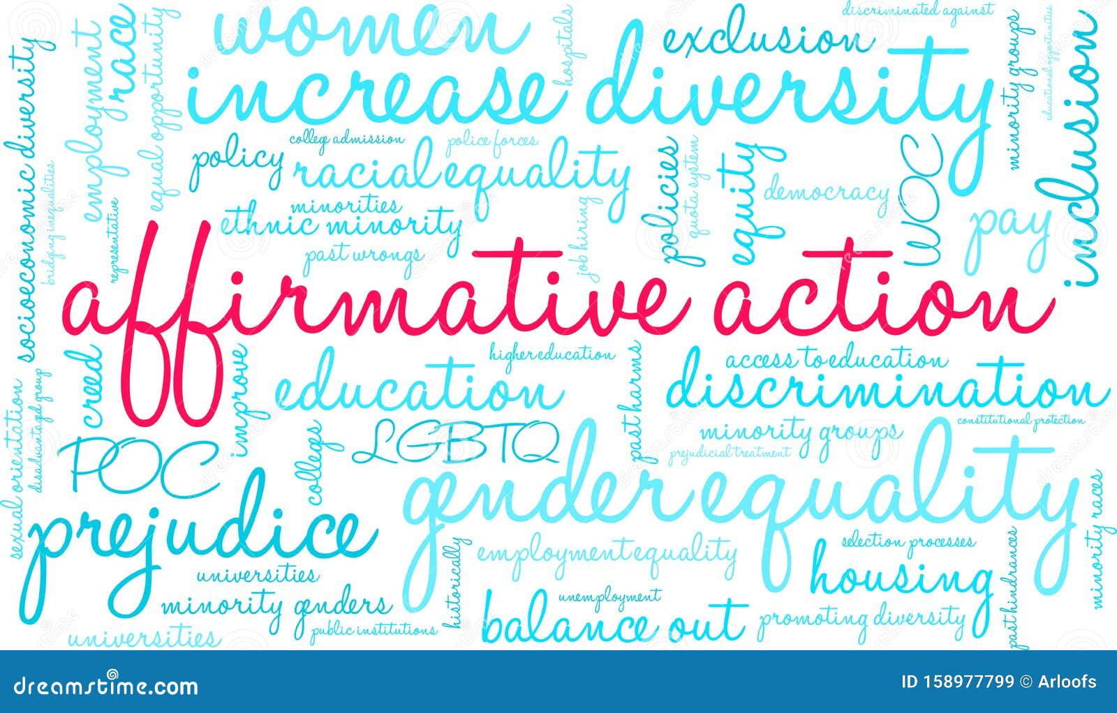 Affirmative Action Word Cloud Stock Vector - Illustration of forces ...