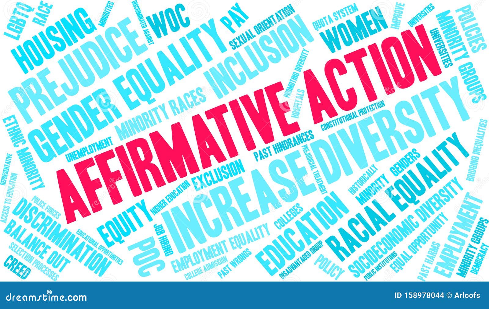 Affirmative Action Word Cloud Stock Vector - Illustration of admission ...