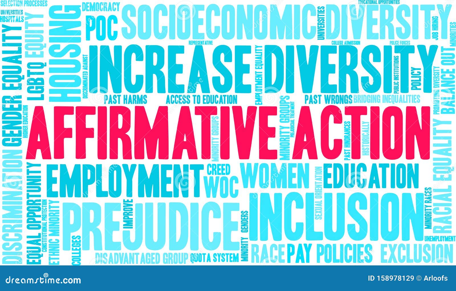 Affirmative Action Word Cloud Stock Vector - Illustration of higher ...