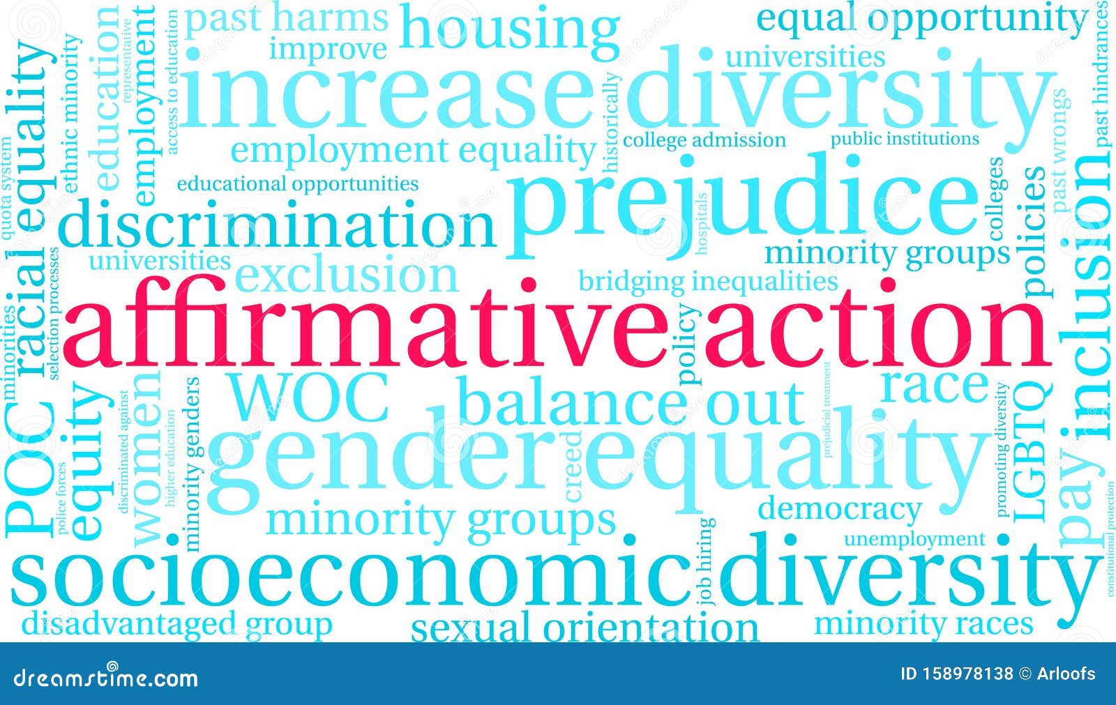 Affirmative Action Word Cloud Stock Vector - Illustration of democracy ...
