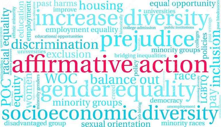 Affirmative Action Word Cloud Stock Vector - Illustration of democracy ...