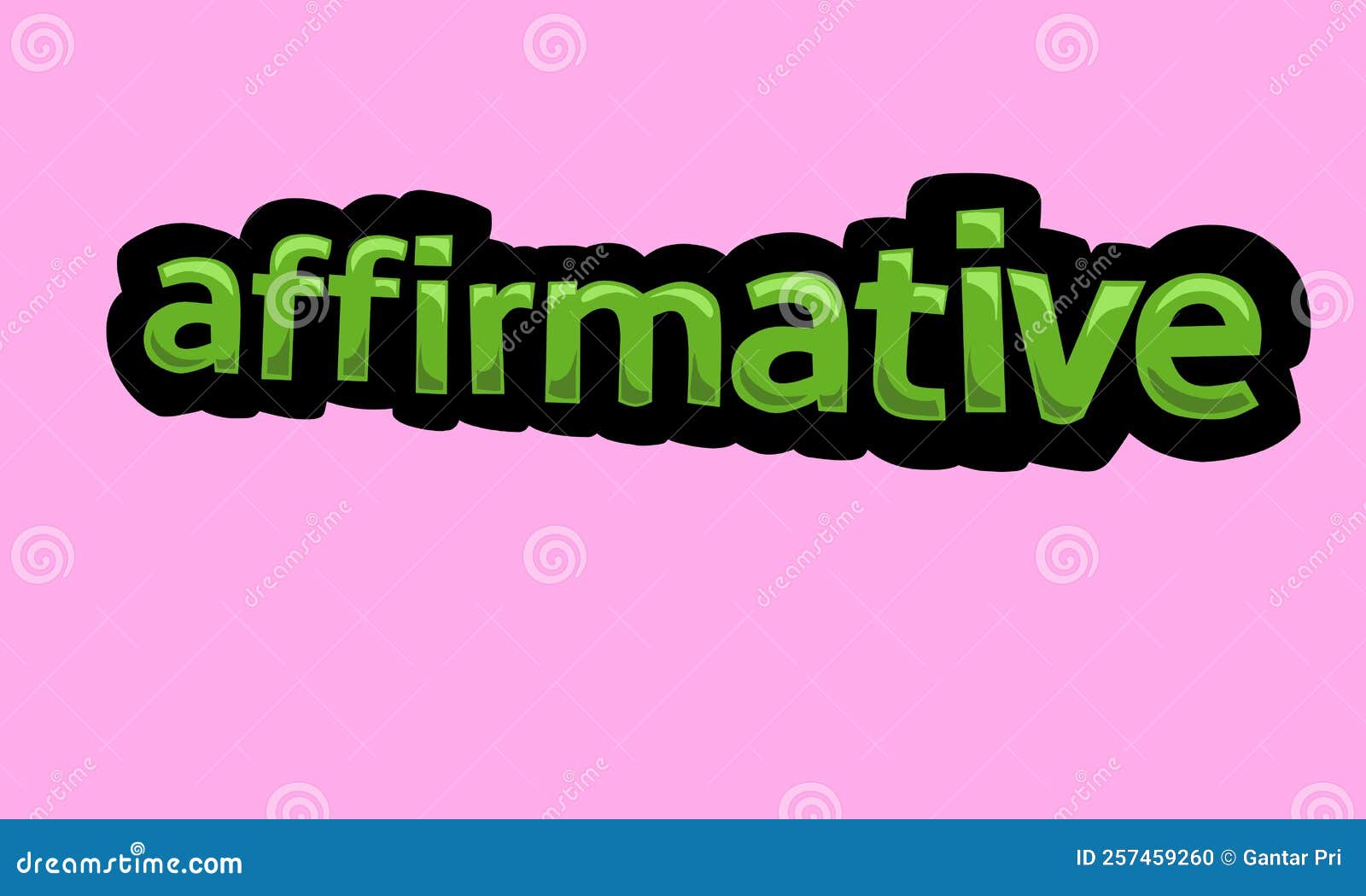 AFFIRMATIVE Writing Vector Design On A Pink Background | CartoonDealer ...