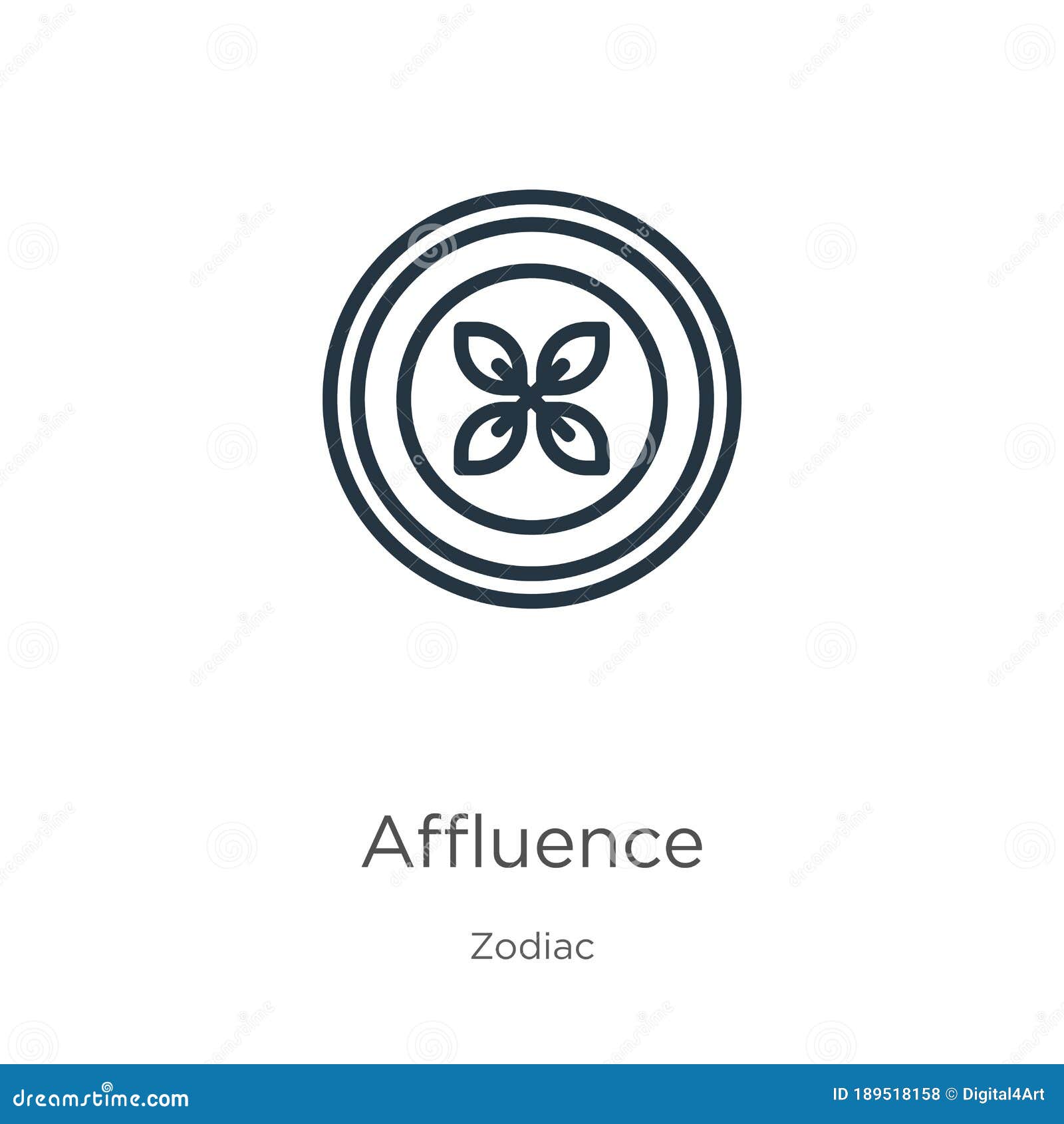Affluence Isolated Icon. Simple Element Illustration From Zodiac ...