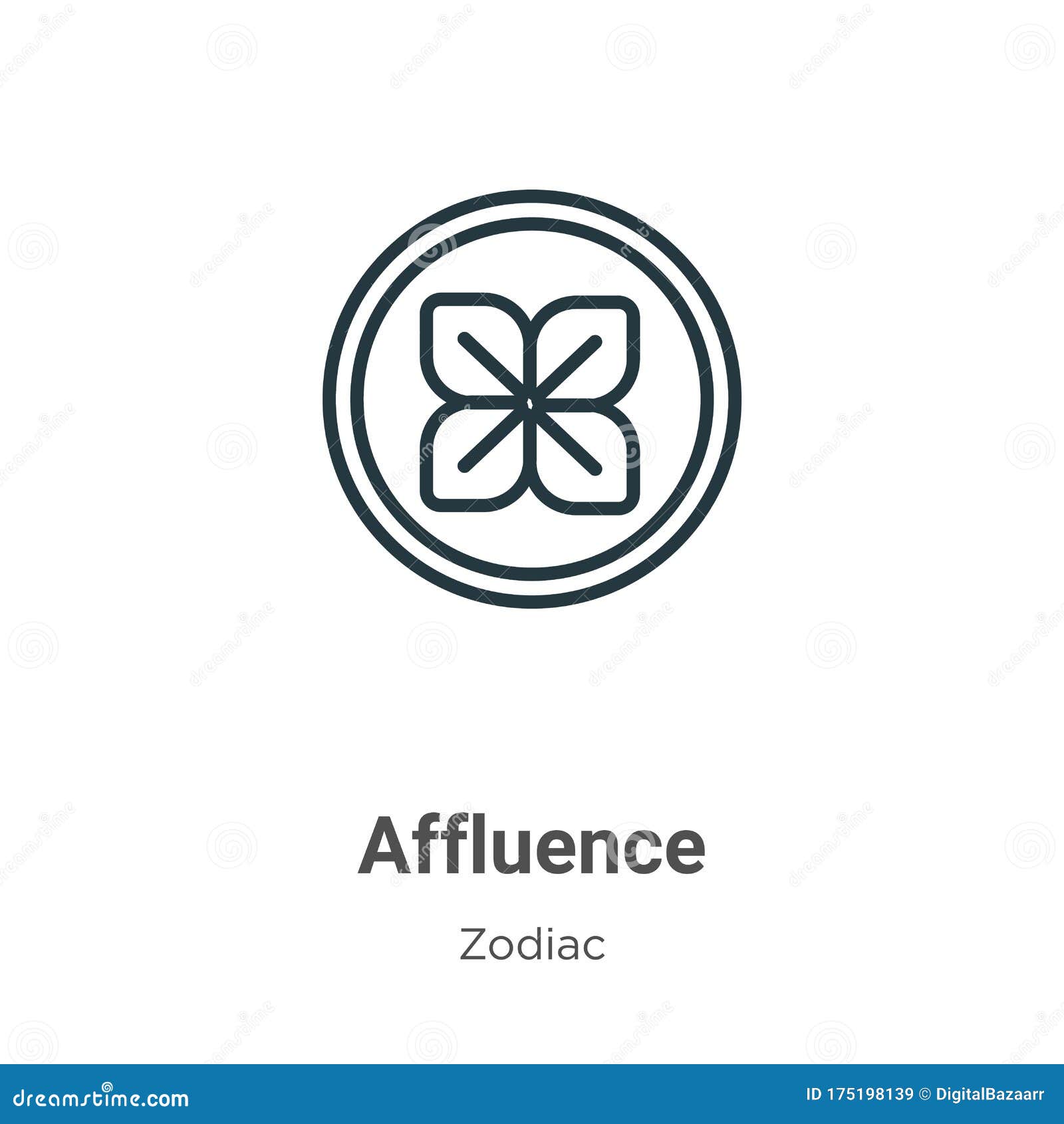 Affluence Outline Vector Icon. Thin Line Black Affluence Icon, Flat ...