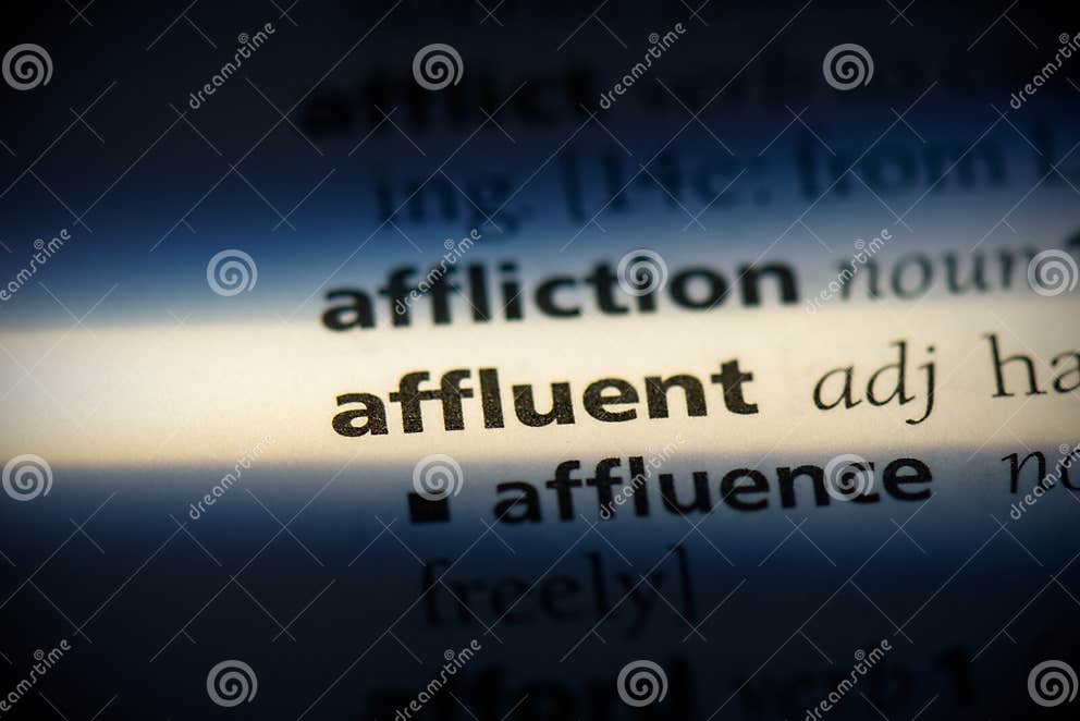 Affluent stock image. Image of etymology, printed, thesaurus - 161576967