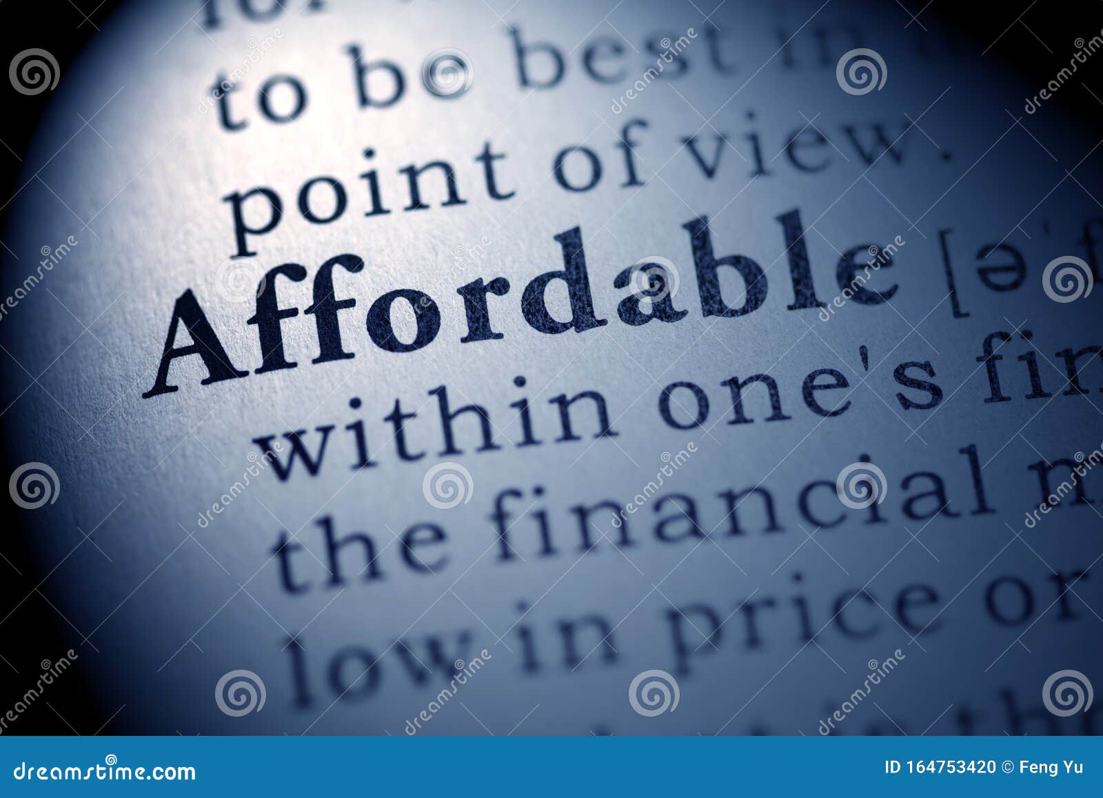 Definition of the Word Affordable Stock Photo - Image of definition ...