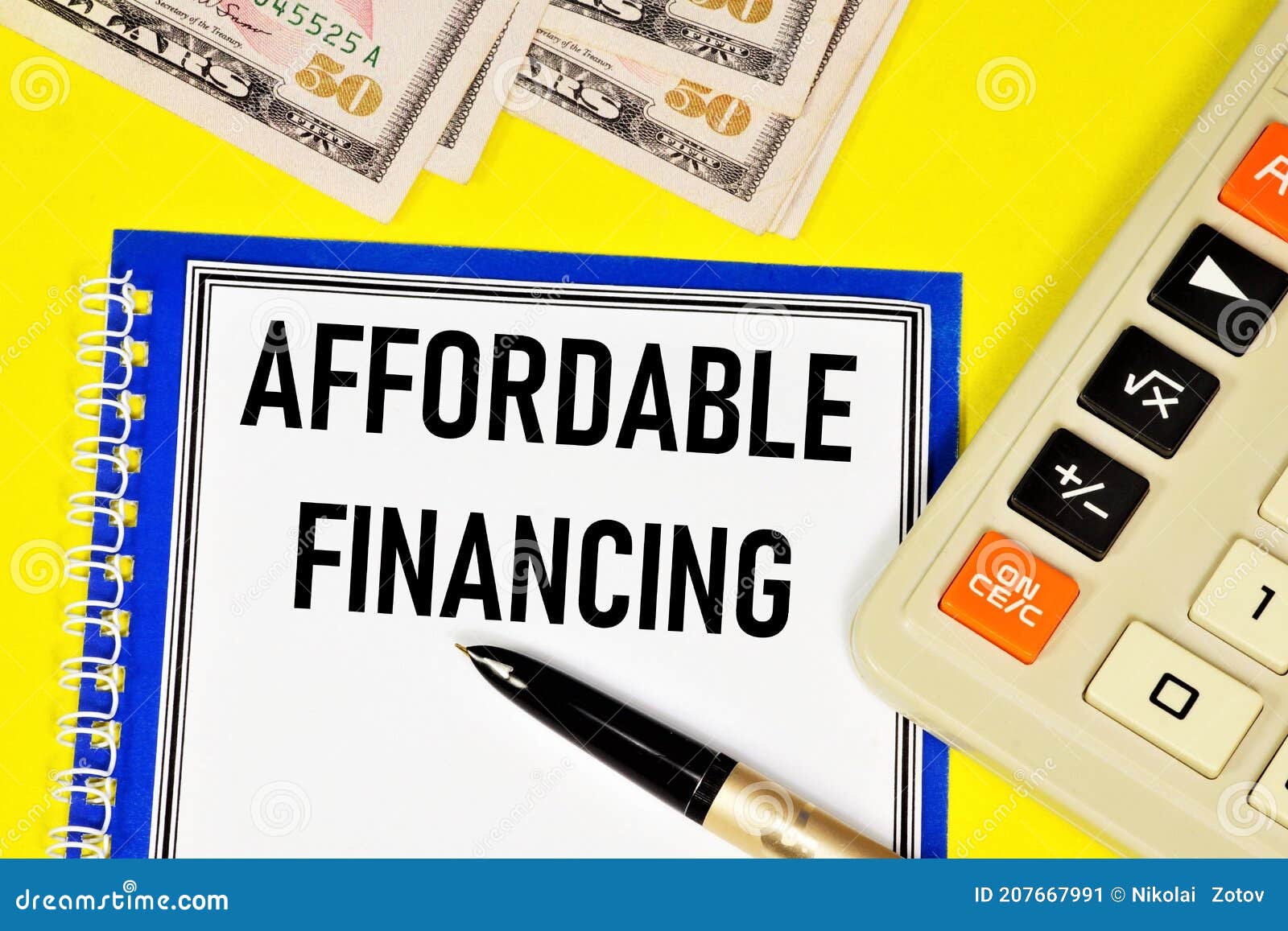 Affordable Financing. the Text Label in the Form of Planning Stock ...